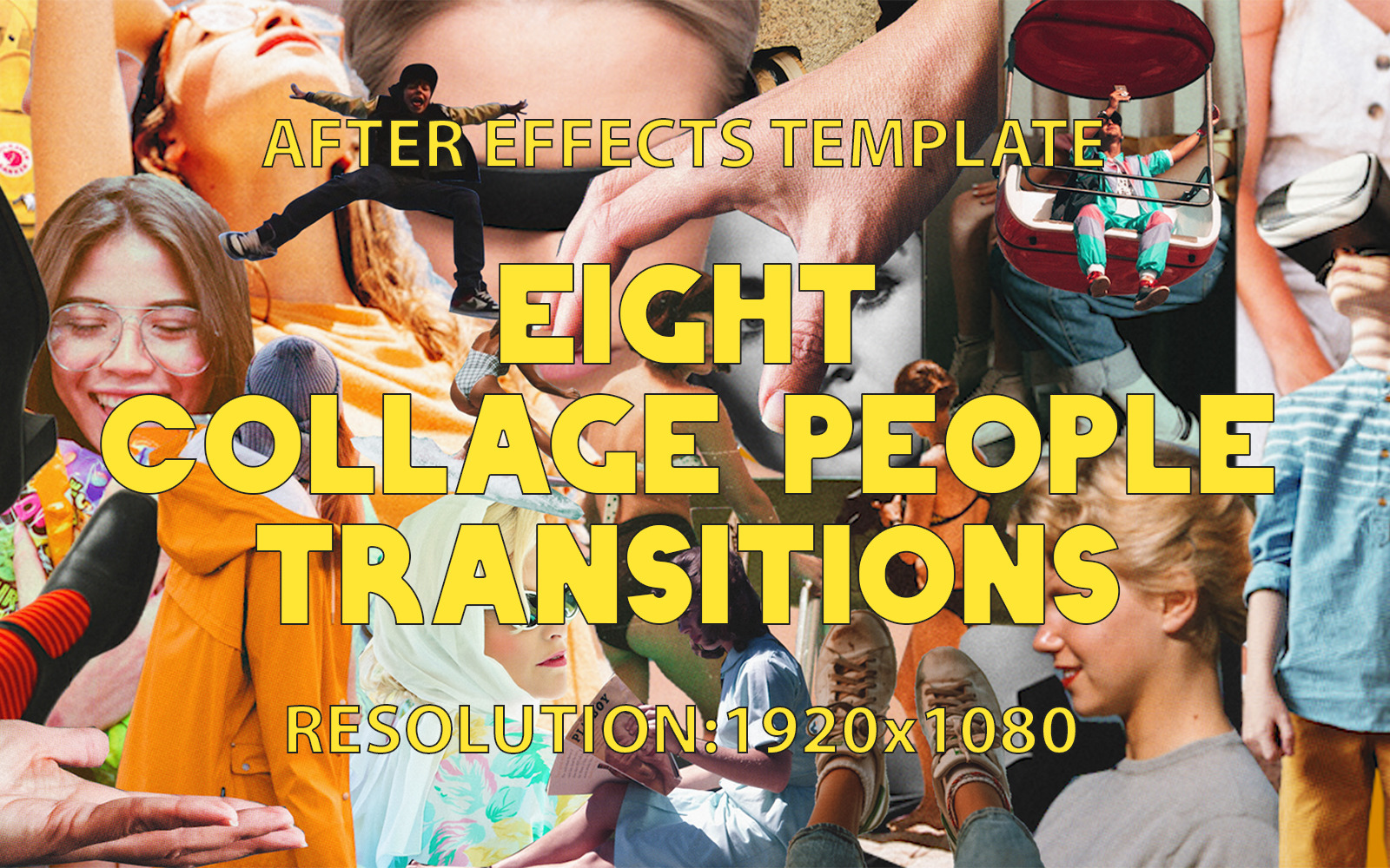 Eight Collage People Transitions After Effects template