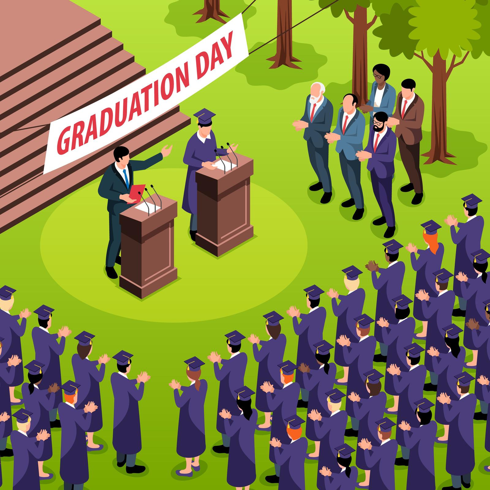Isometric Graduation Illustration 201210516 Vector Illustration Concept