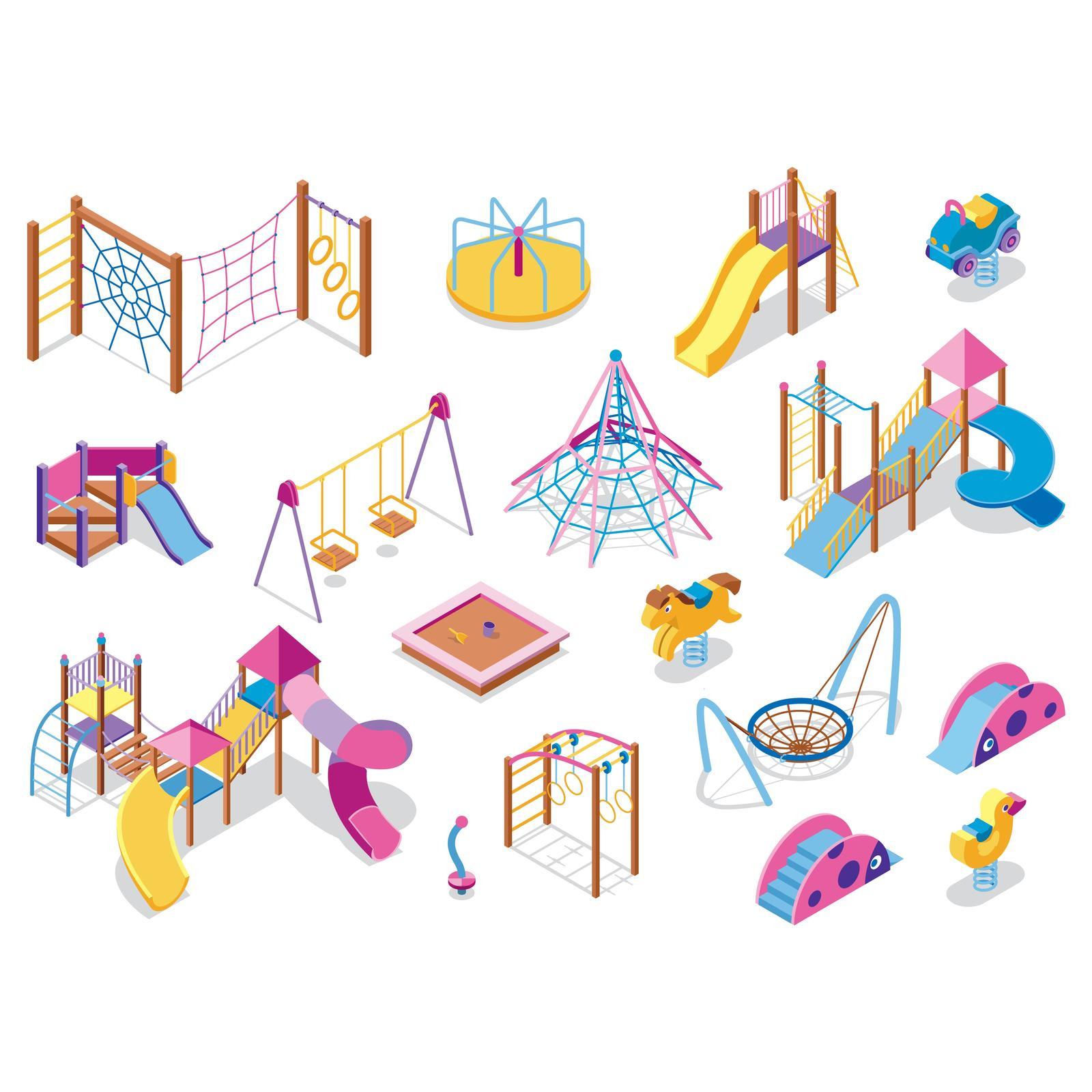 Isometric Playground Set 200903207 Vector Illustration Concept
