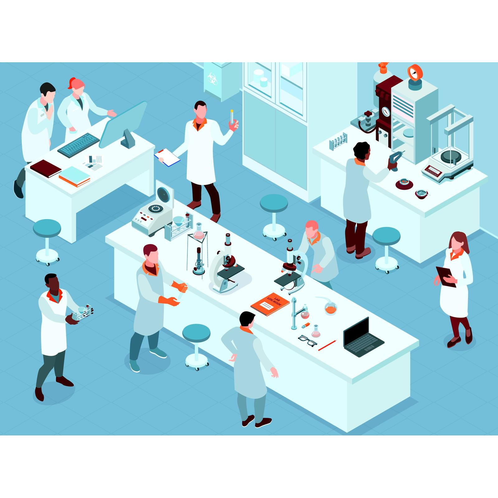 Isometric Science Laboratory Illustration 210203206 Vector Illustration ...