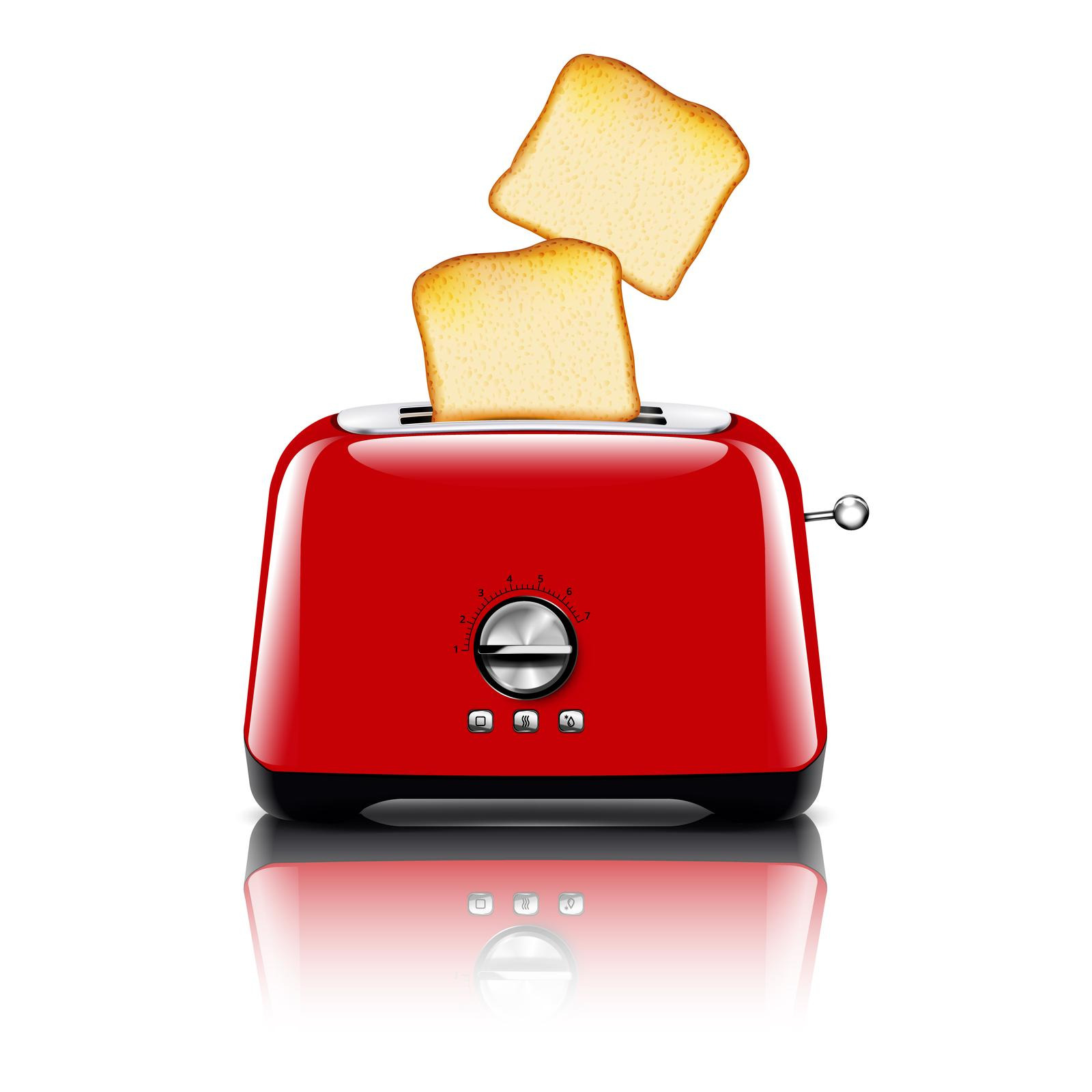 Toaster Realistic Vector Illustration Concept
