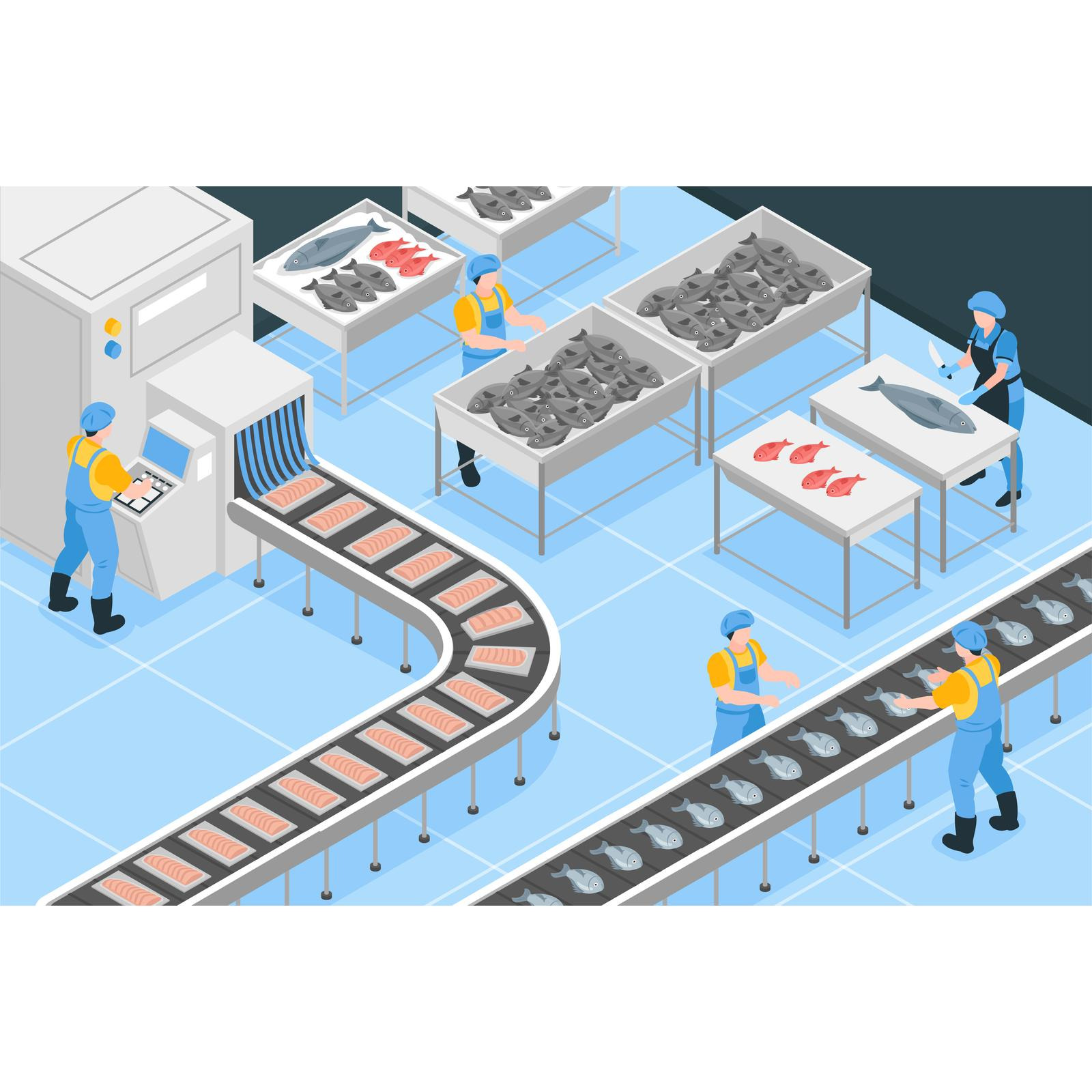 Isometric Fishing Production Illustration 201112133 Vector Illustration ...