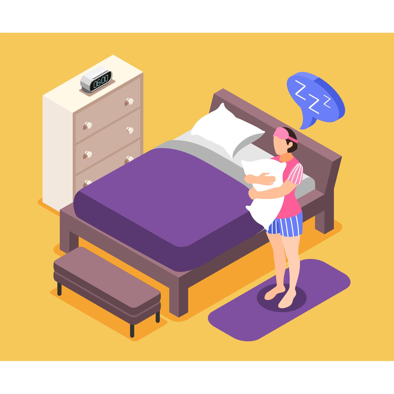 Human Needs Isometric Icons Background 201030126 Vector Illustration ...