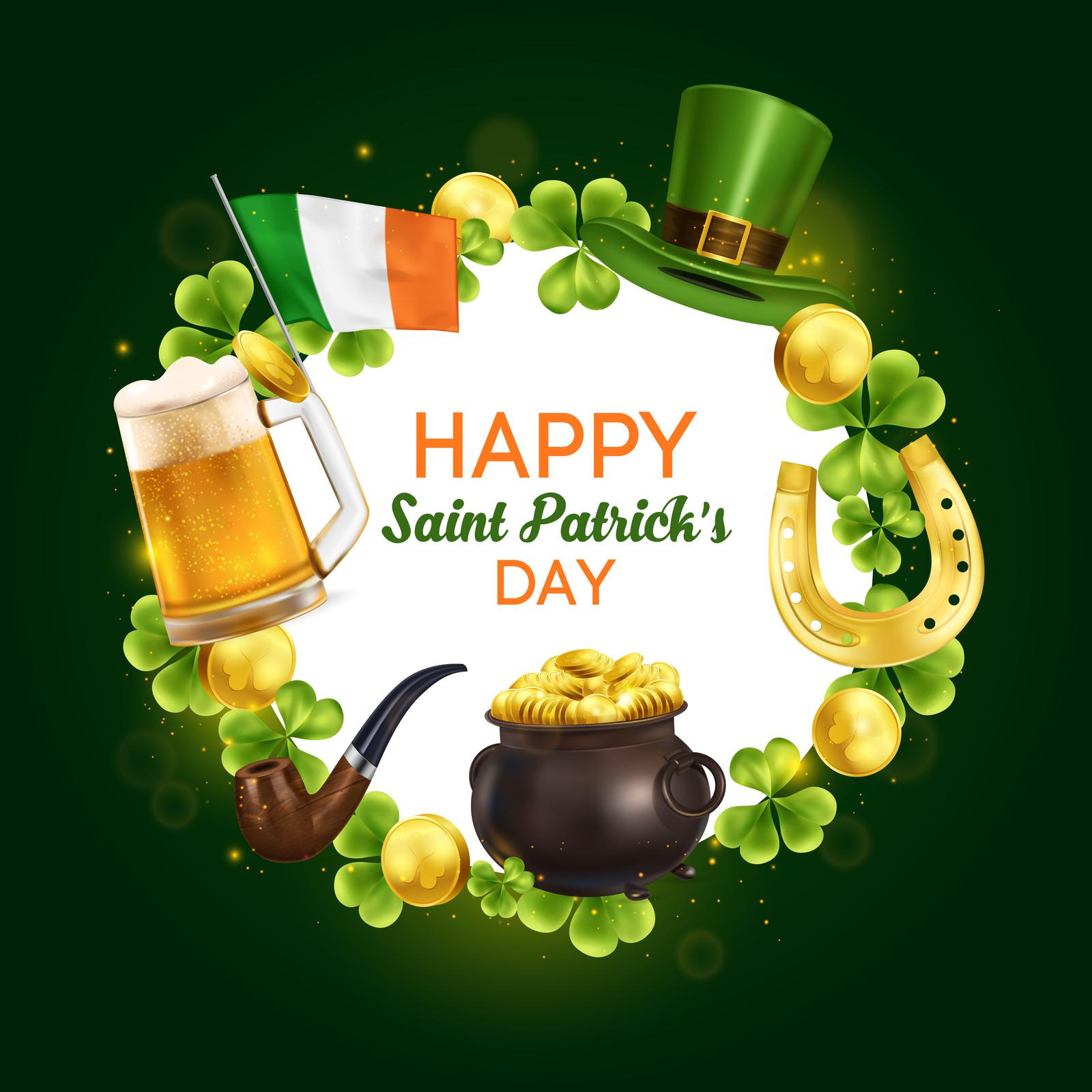 Realistic Patrick Day Frame 201230505 Vector Illustration Concept