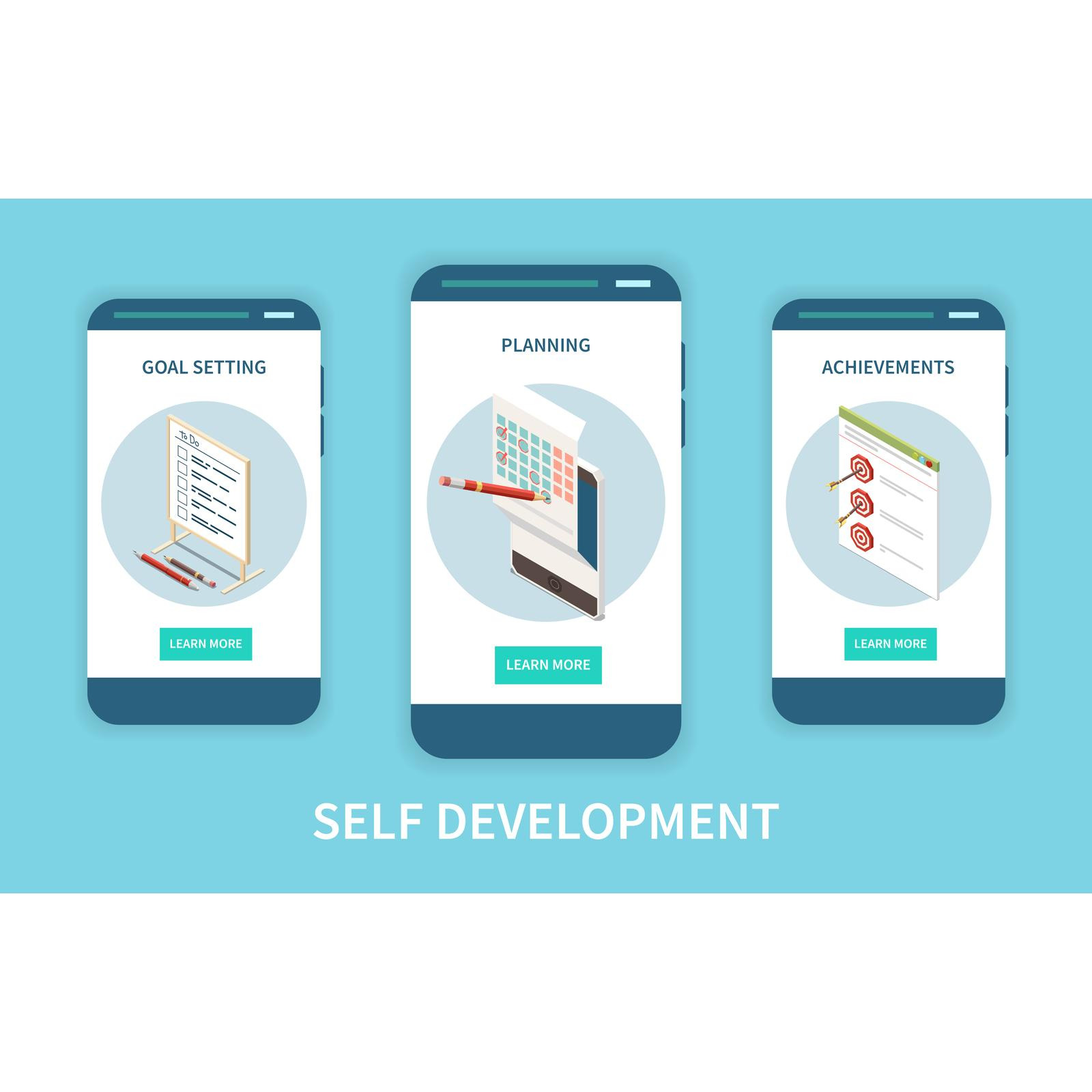 Personal Growth Self Development Isometric 201210907 Vector ...