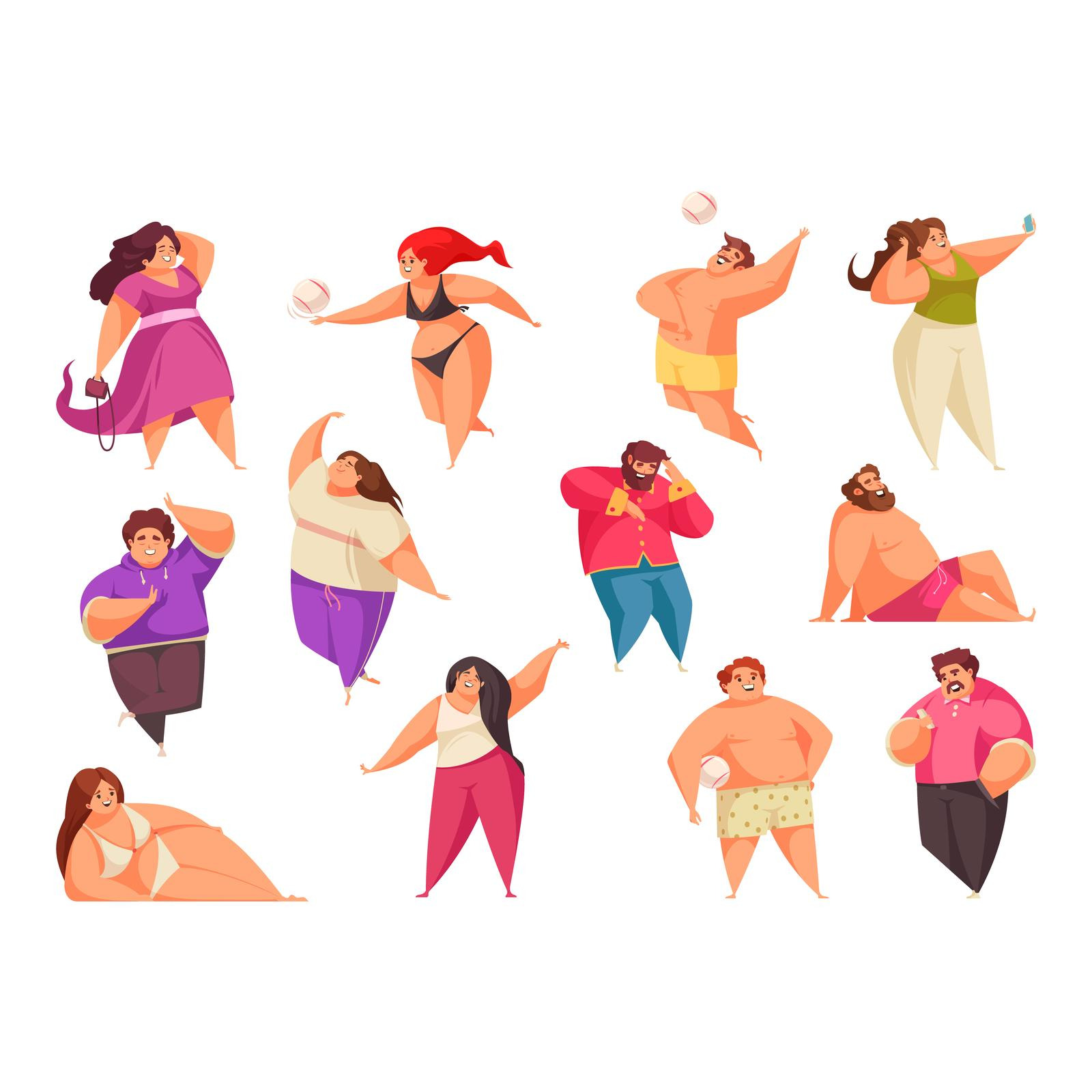 Body Positive Set 201012601 Vector Illustration Concept