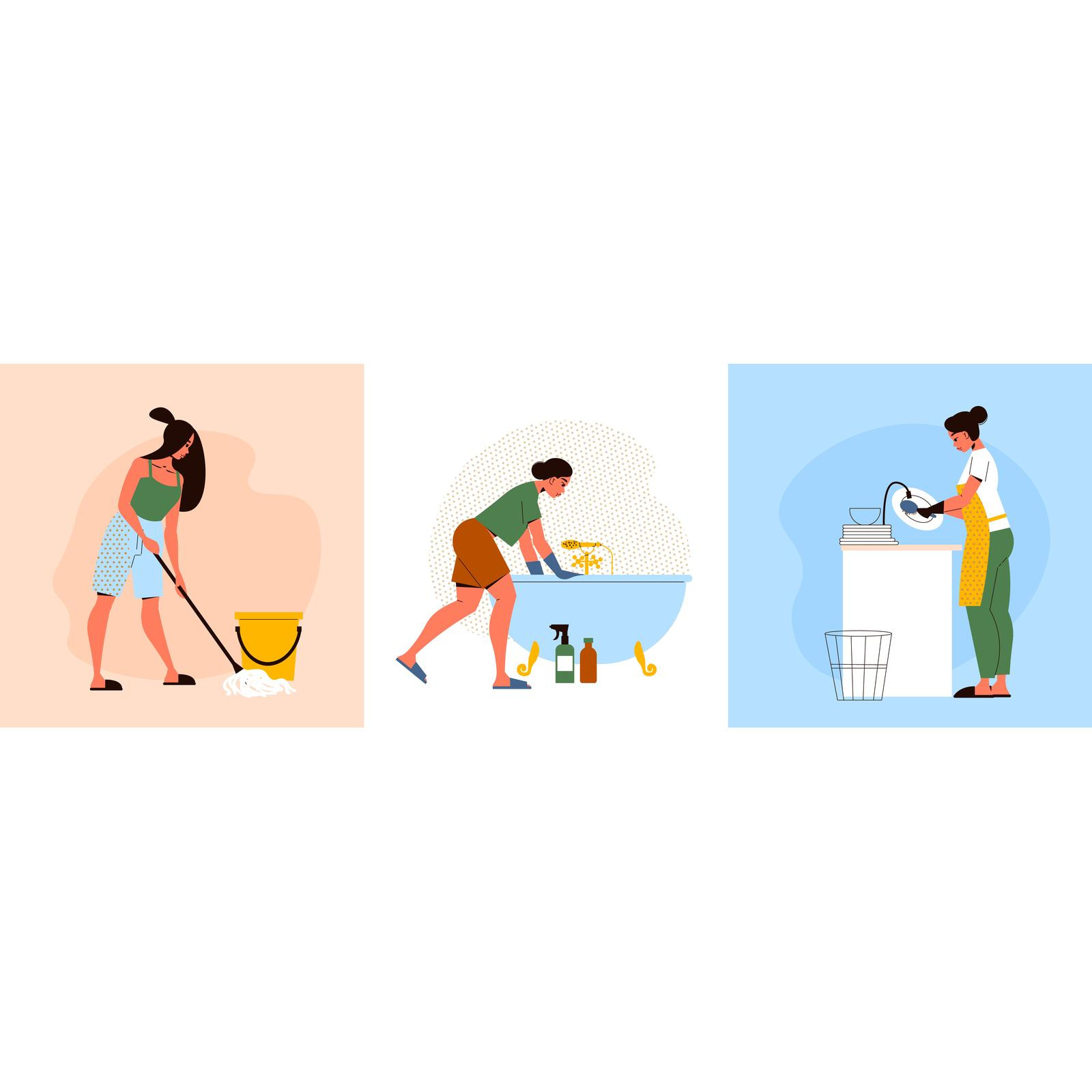 Clean Up House Design Concept 210360544 Vector Illustration Concept