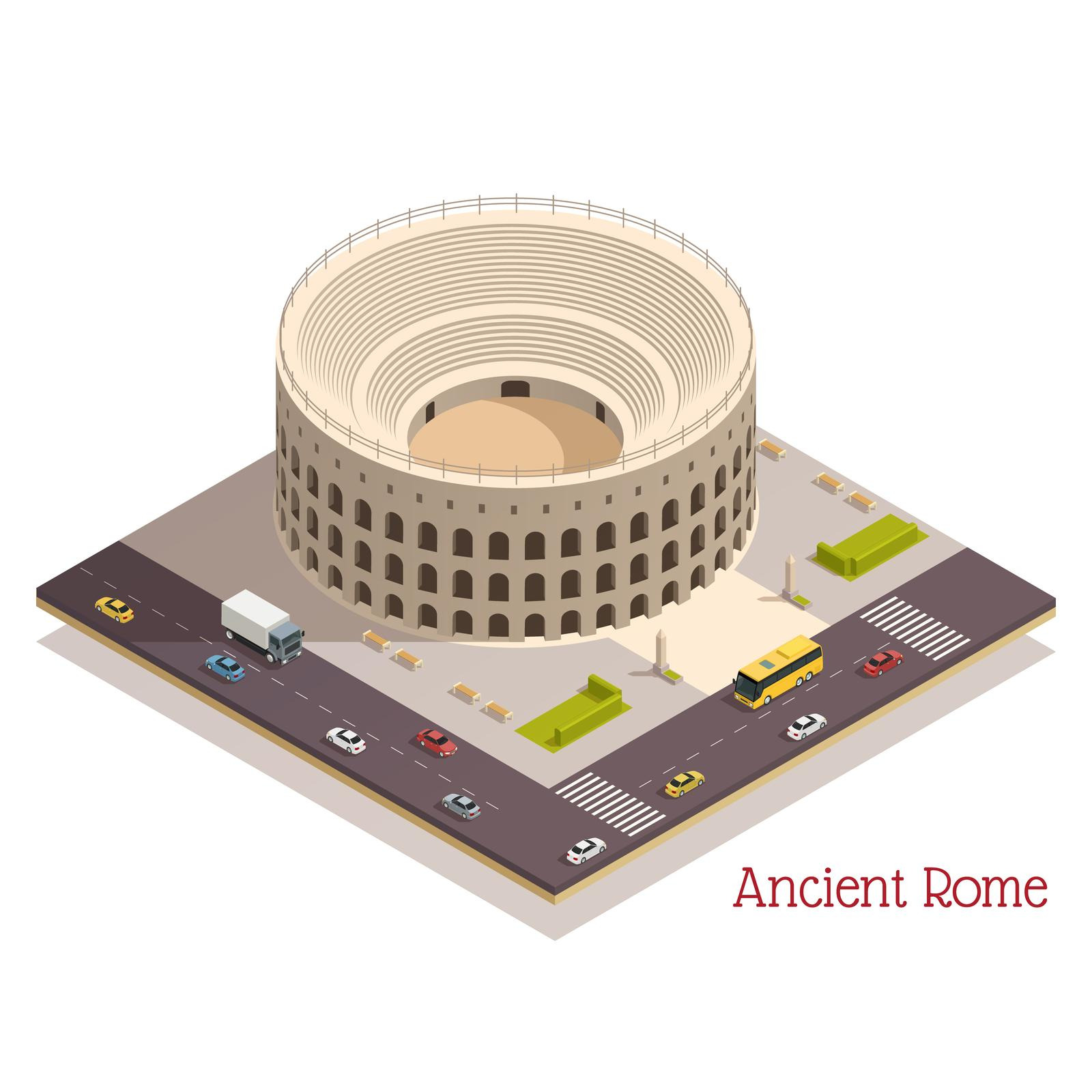 Ancient Rome Isometric 201010125 Vector Illustration Concept