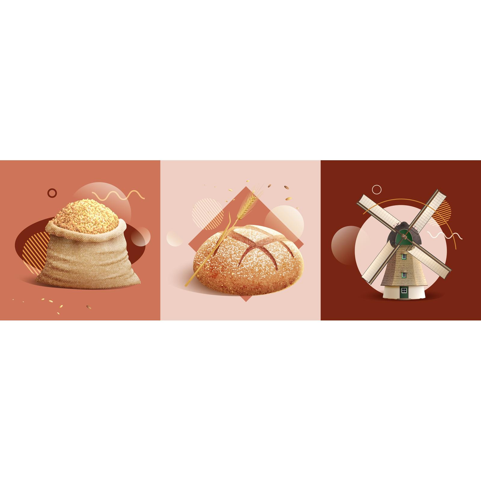 Realistic Bread Design Concept-01 200800707 Vector Illustration Concept