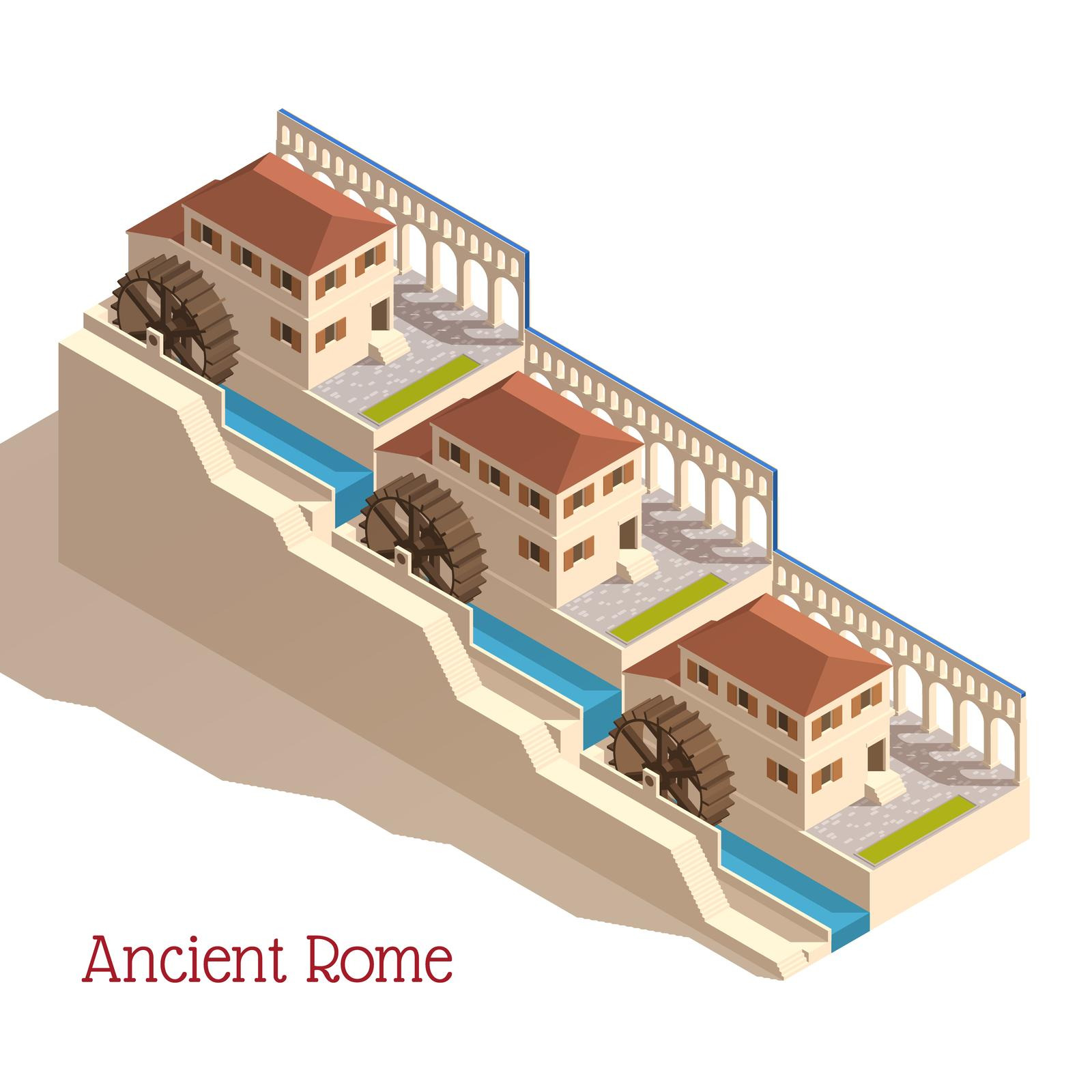 Ancient Rome Isometric 201010123 Vector Illustration Concept