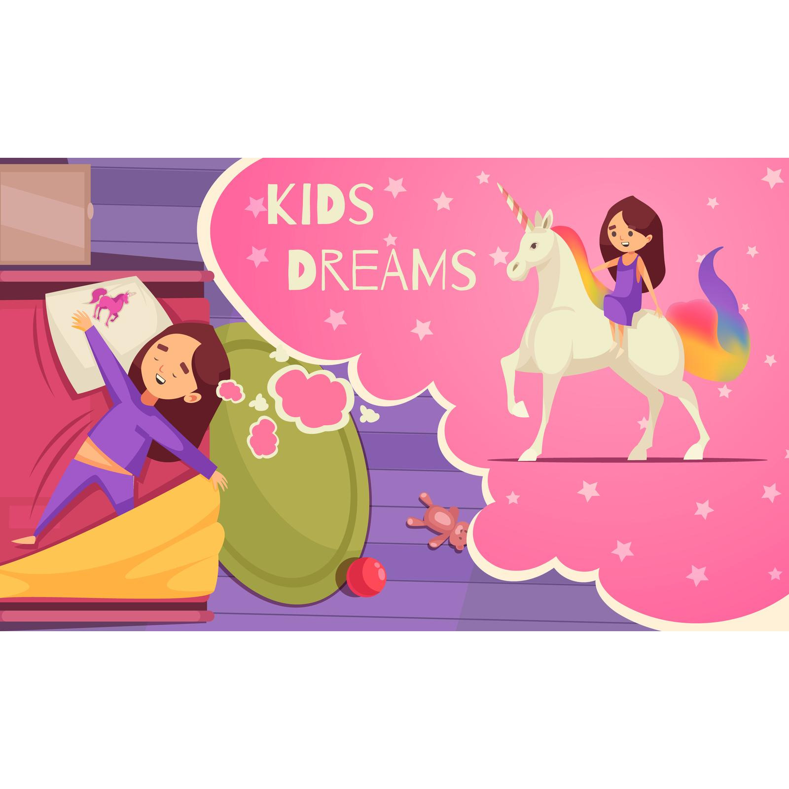 Children Dreaming Unicorn 200212612 Vector Illustration Concept