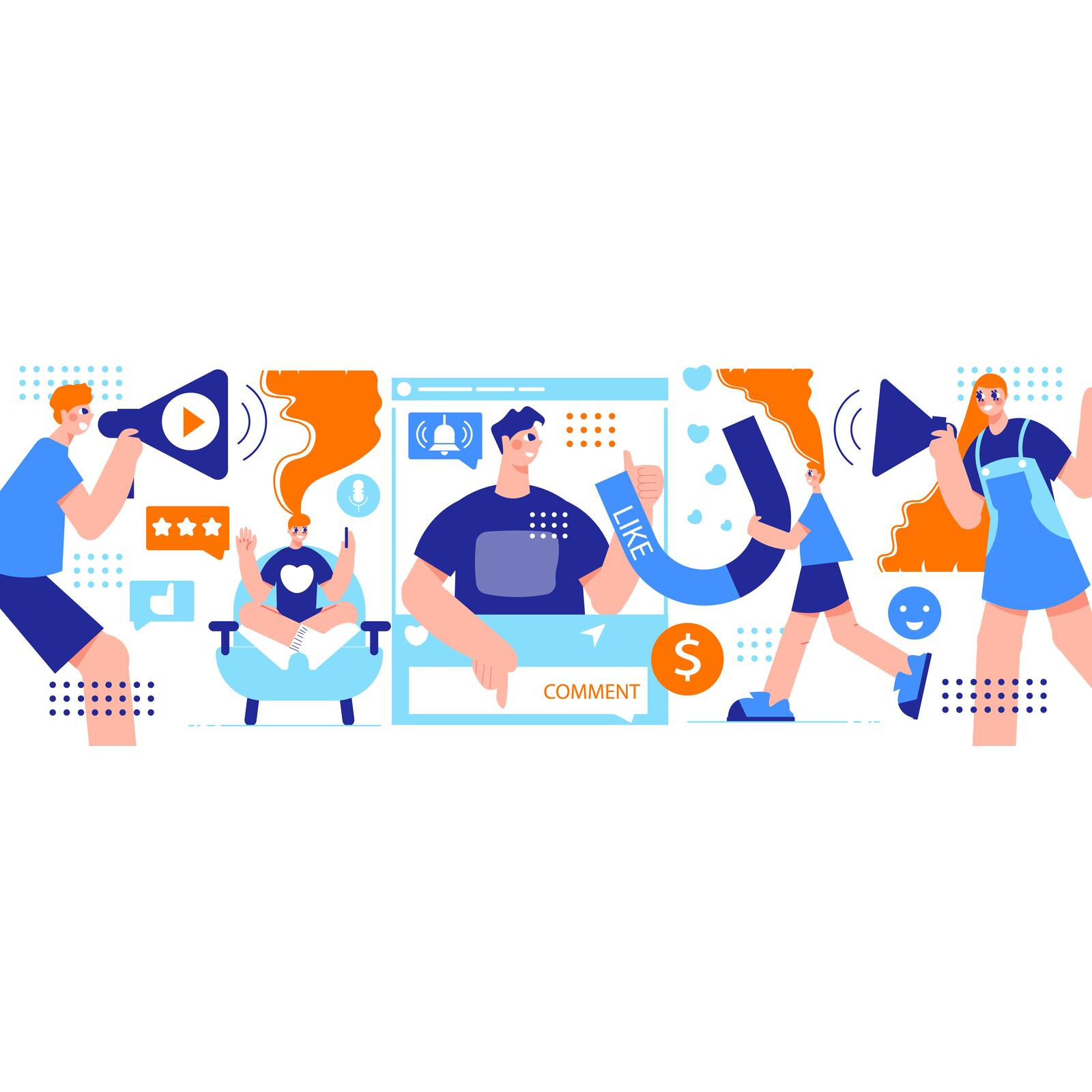 Influencer Marketing Illustration 201060524 Vector Illustration Concept