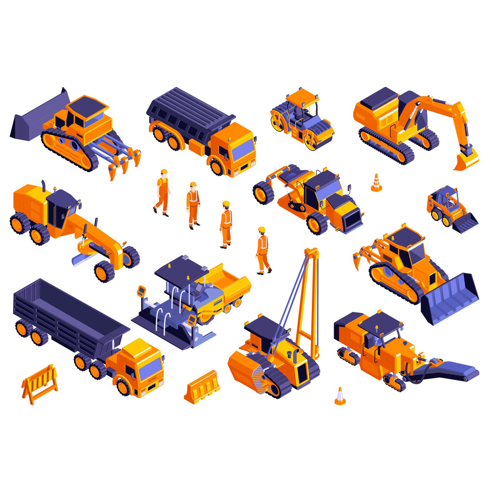 Isometric Road Construction Set 200950409 Vector Illustration Concept