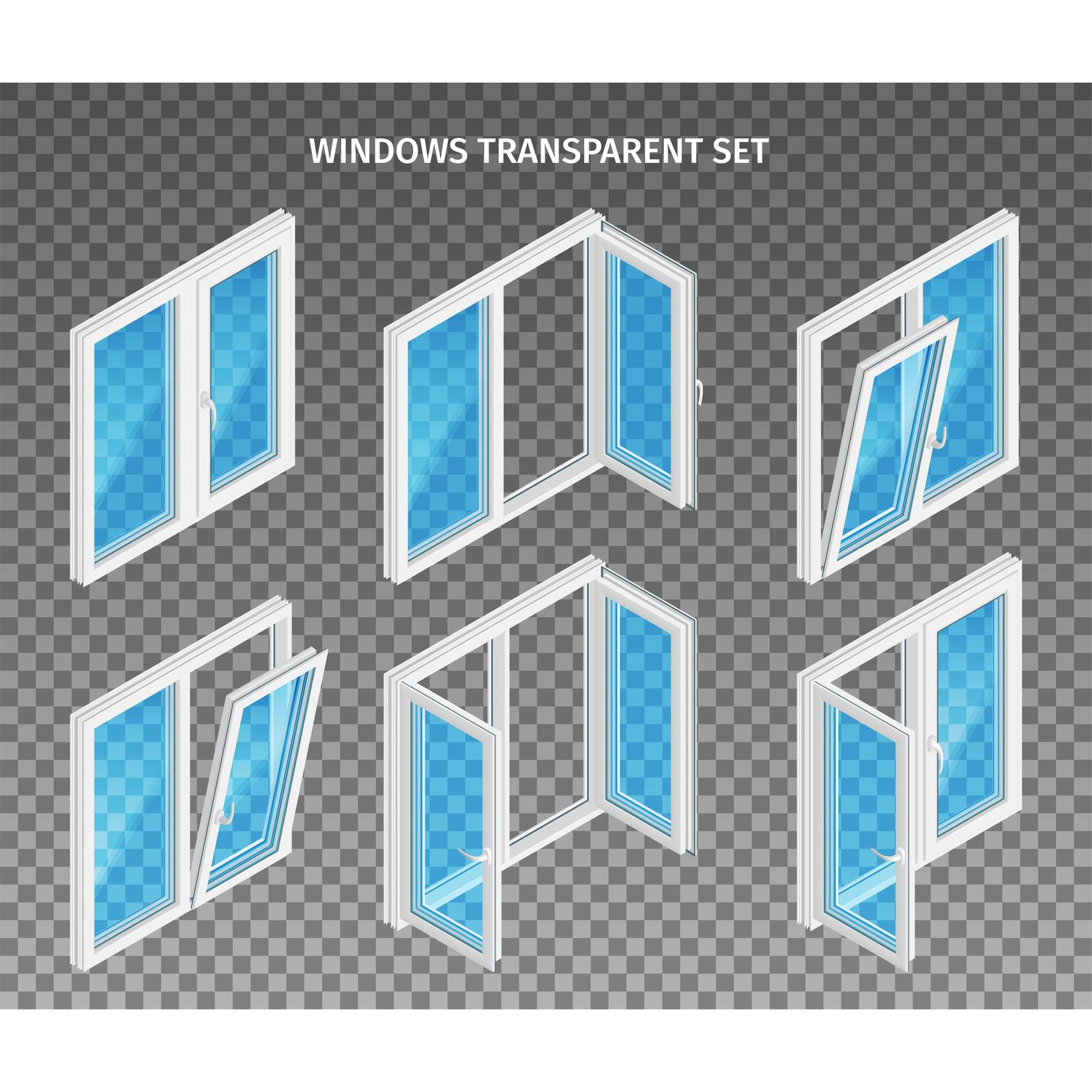 Isometric Installation Windows Transparent Set 210350404 Vector ...