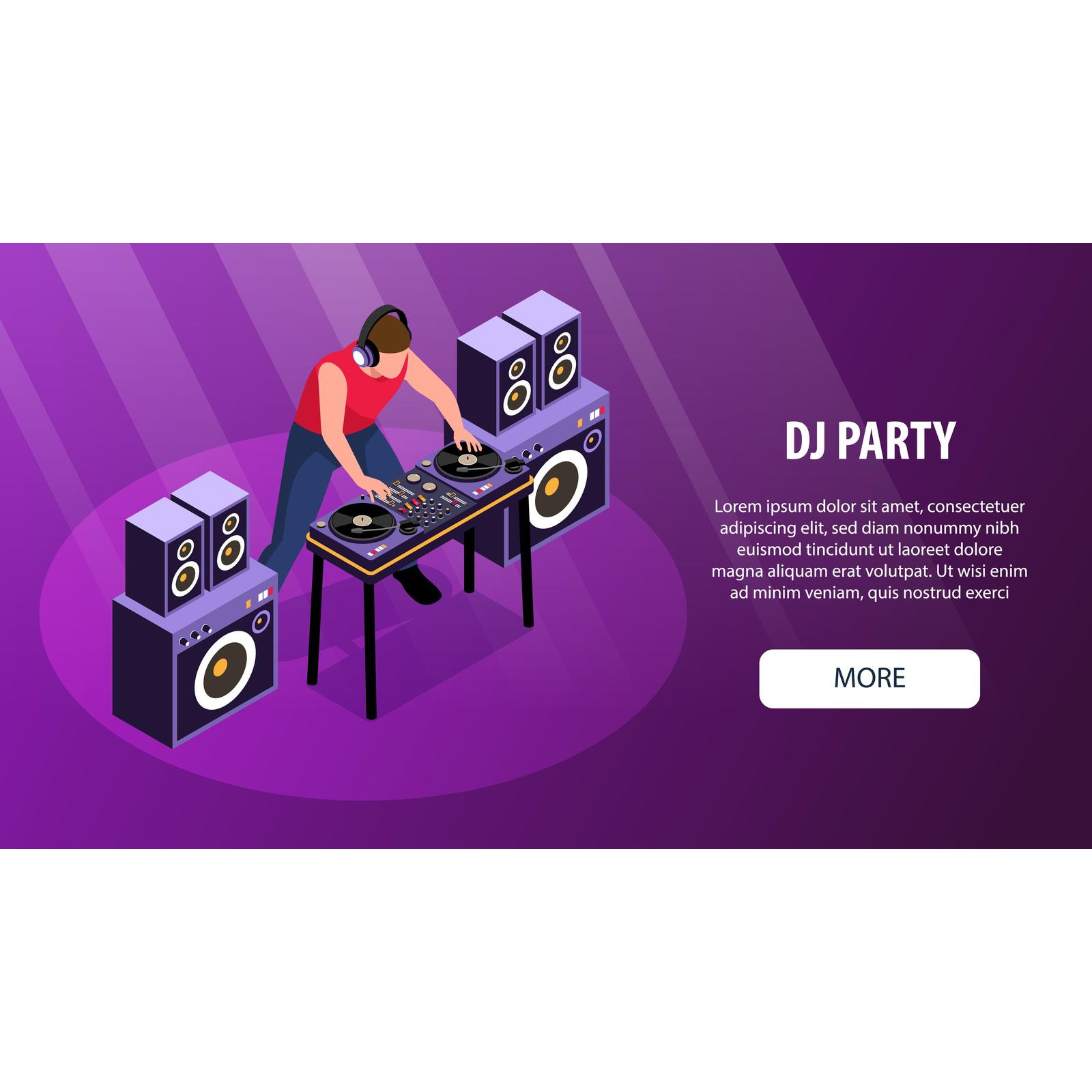 Isometric Dj 200910539 Vector Illustration Concept