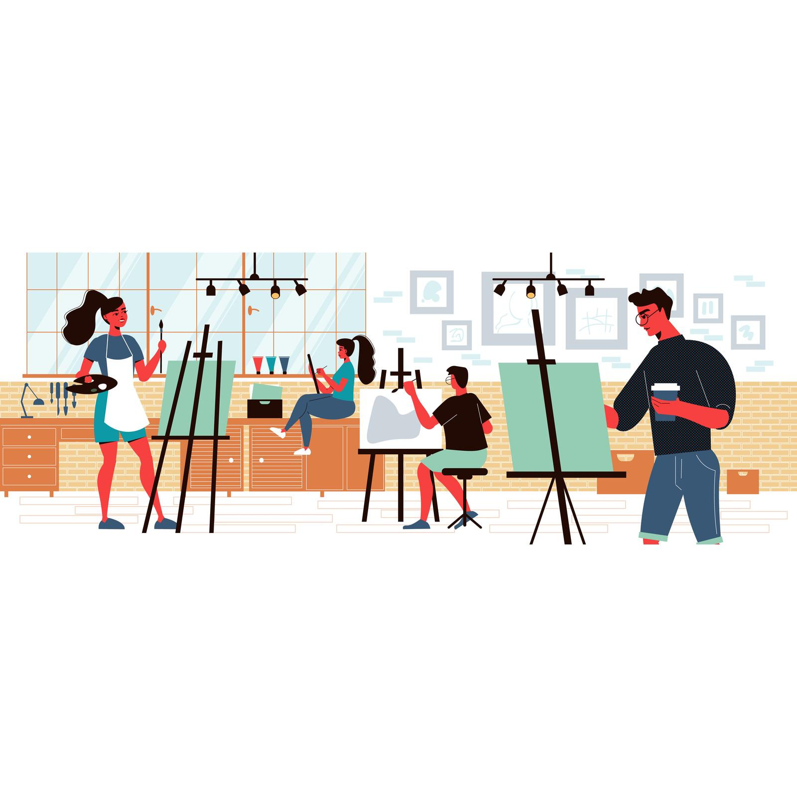 Artist Illustration Studio 201260532 Vector Illustration Concept