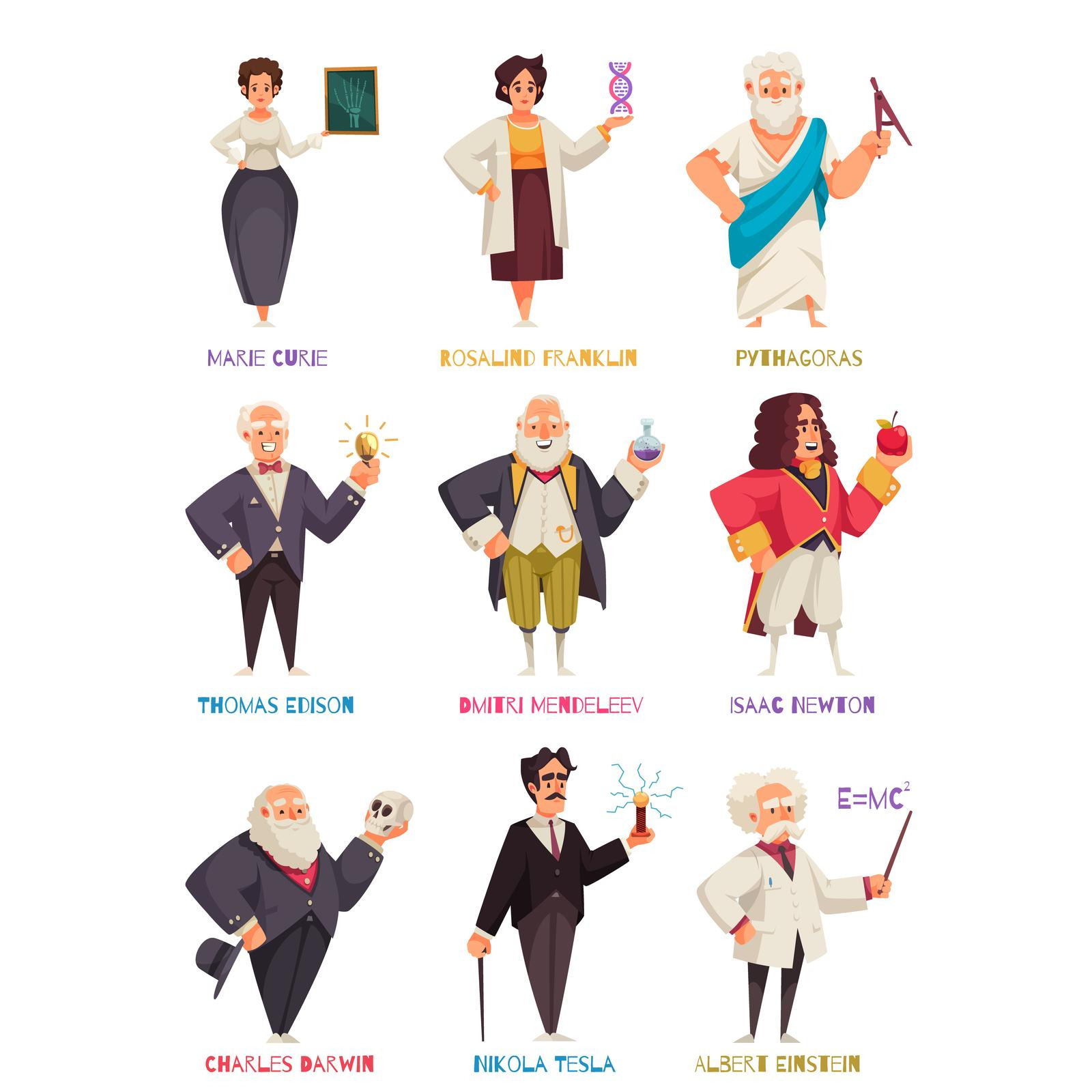 Famous Scientists Set 201112622 Vector Illustration Concept