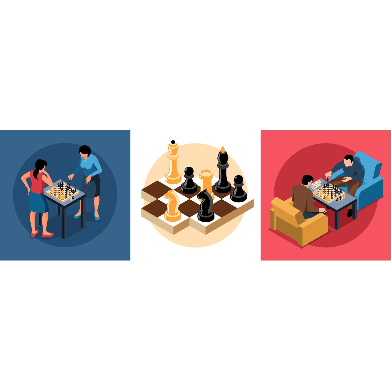Isometric Chess Design Concept 201110517 Vector Illustration Concept