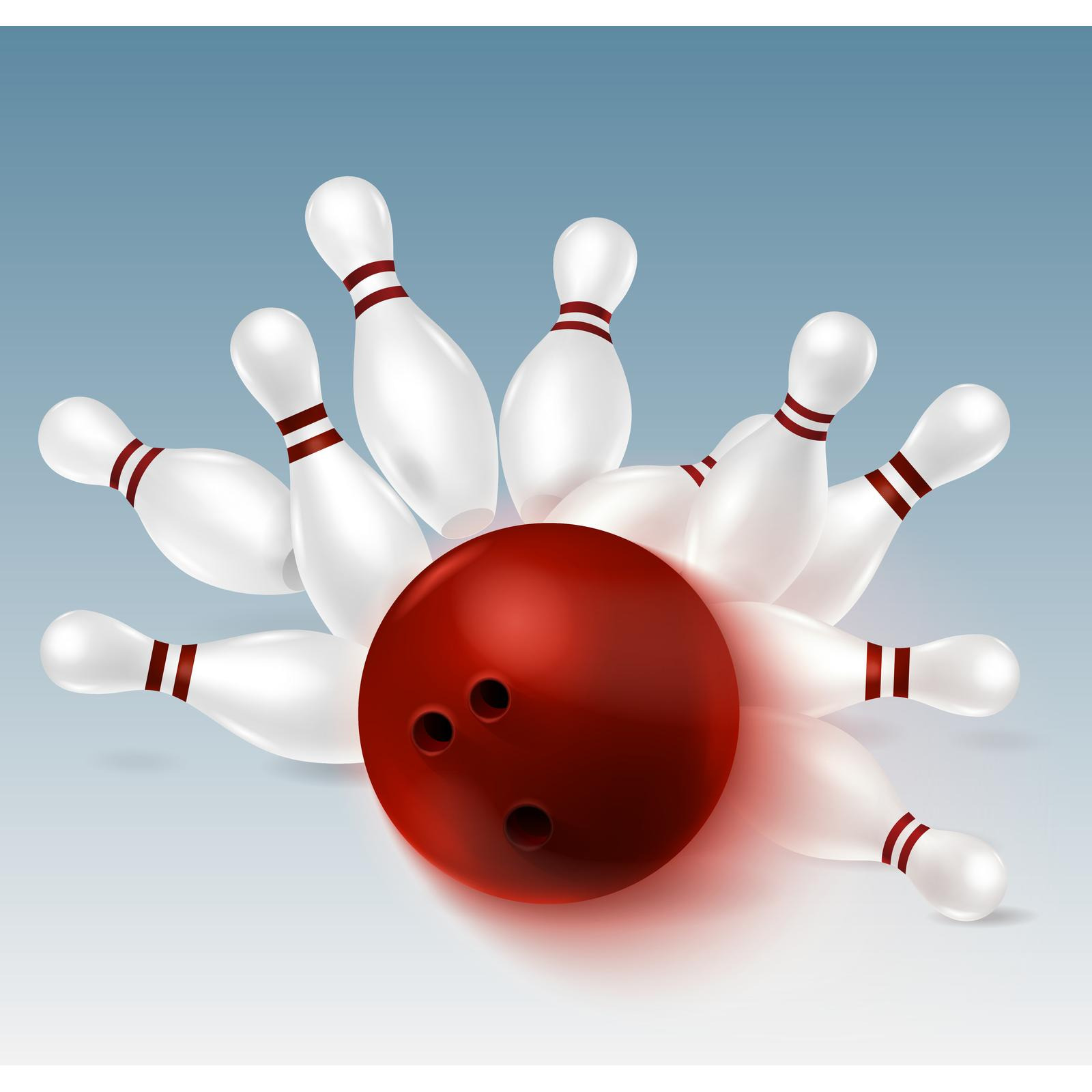 Realistic Bowling 2 Vector Illustration Concept