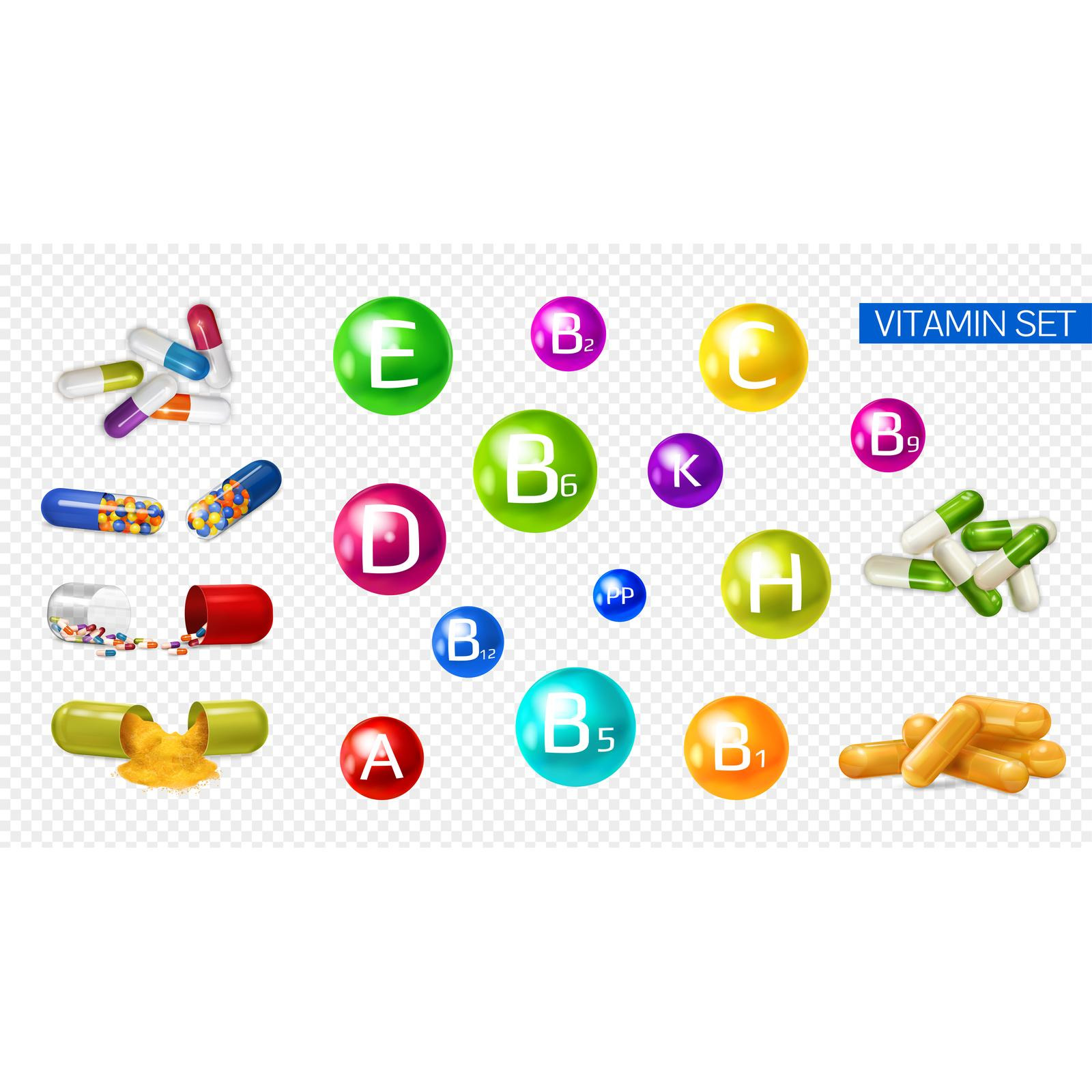 Realistic 3D Vitamin Mineral 191230509 Vector Illustration Concept