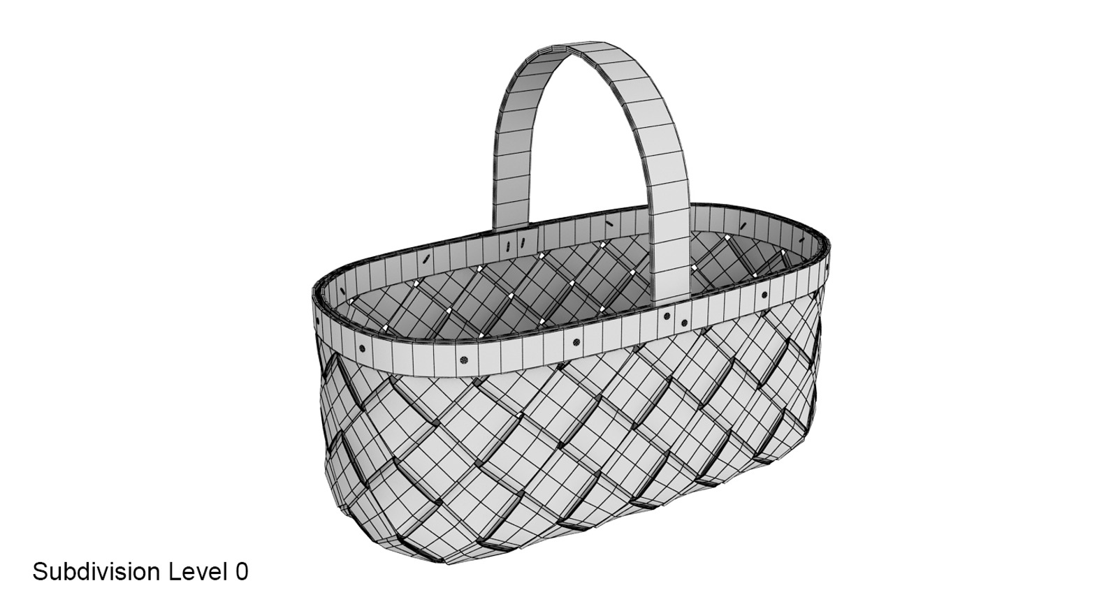Wicker basket 3D model #179145 - TemplateMonster