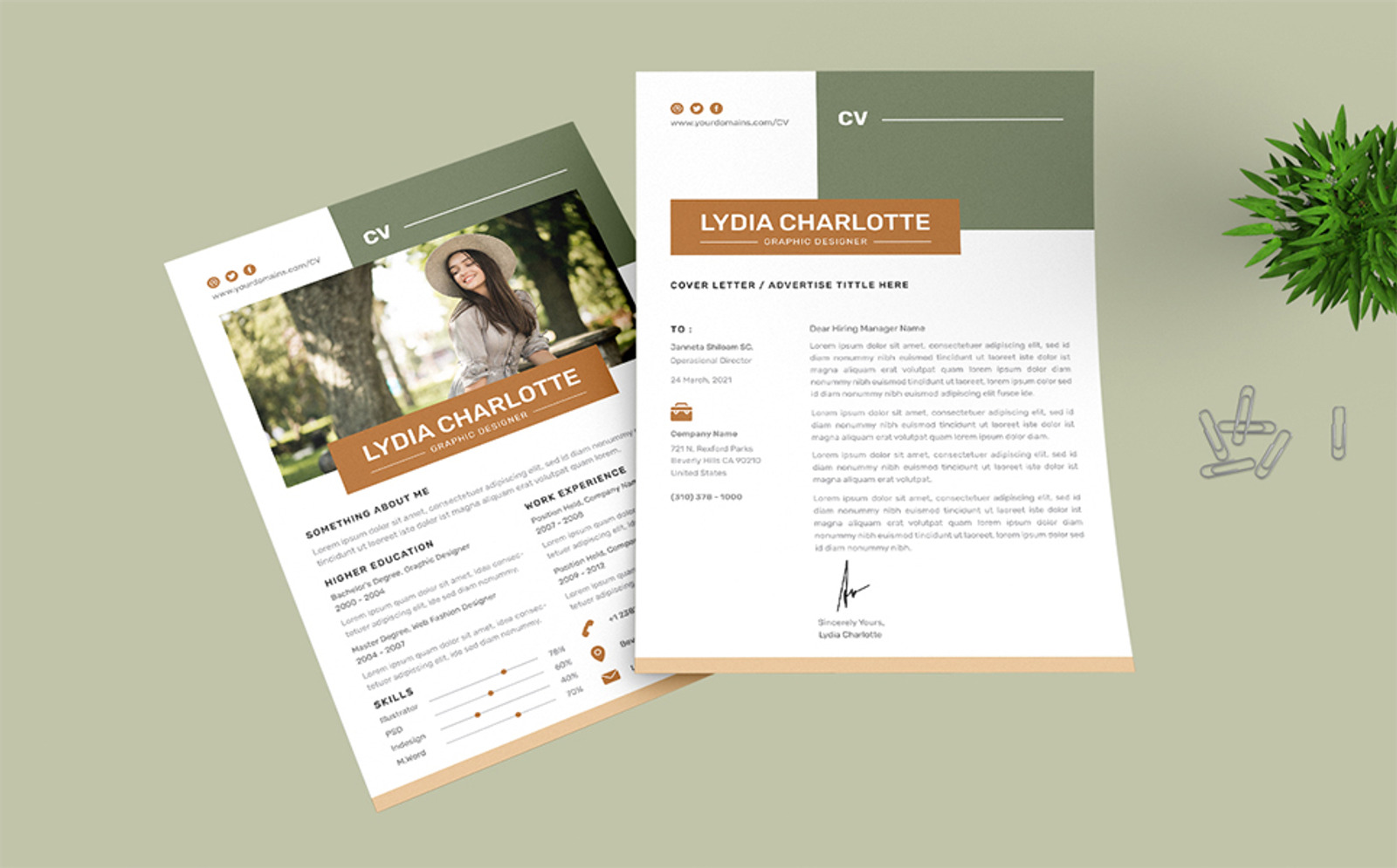 Lydia Charlotte - CV Printable Resume Templates