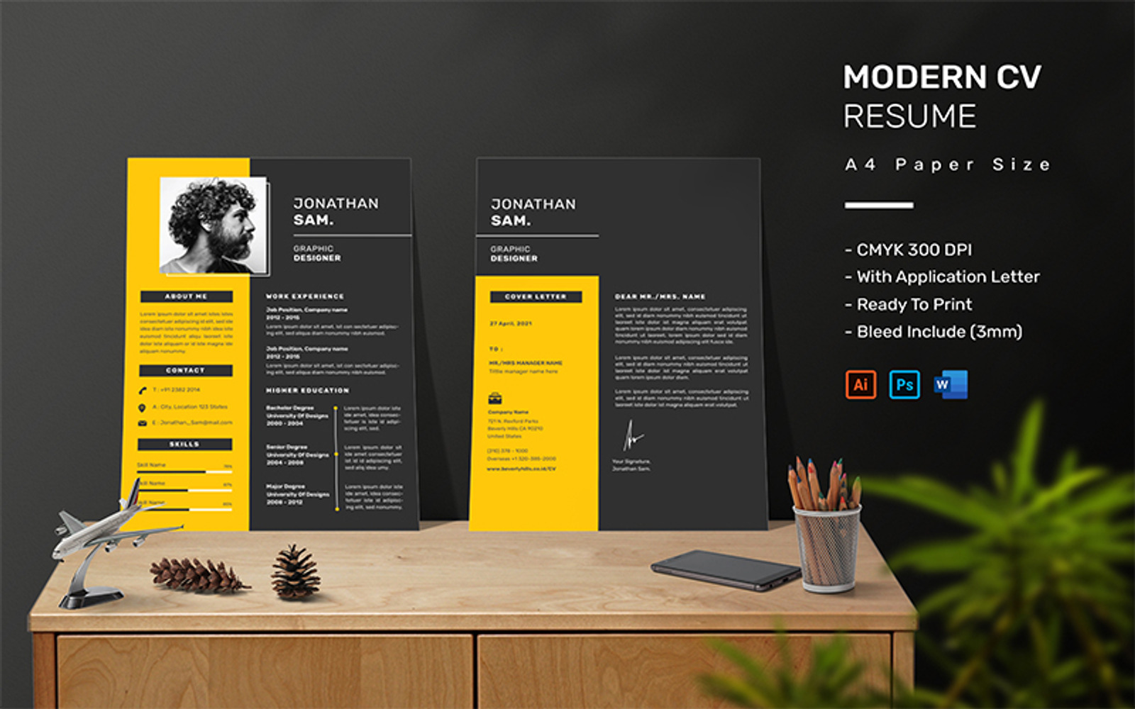 Jonathan Sam - CV Resume Template #192817 - TemplateMonster