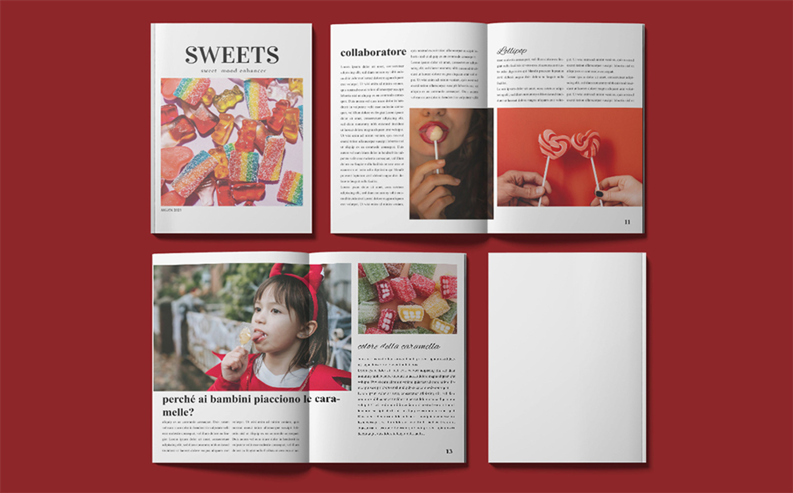 Sweets - Magazine Template #212596 - TemplateMonster