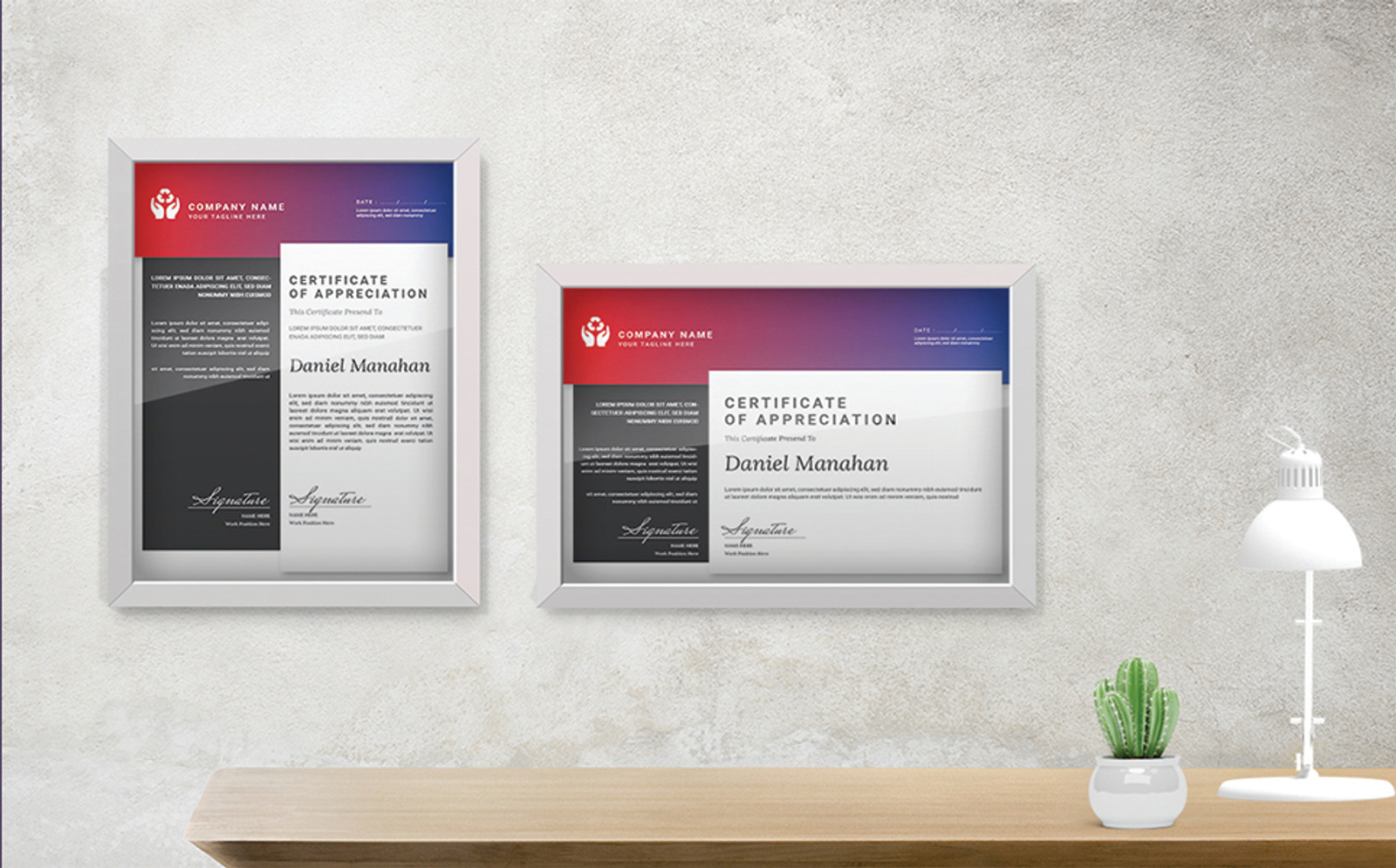 Daniel Manahan - Certificate Template - TemplateMonster