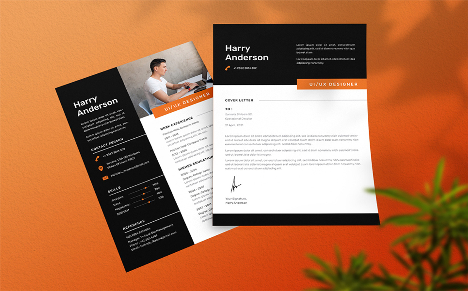 Harry Anderson - CV Resume Template #207306 - TemplateMonster