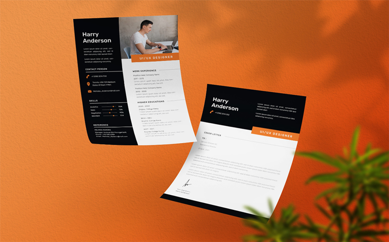 Harry Anderson - CV Resume Template #207306 - TemplateMonster