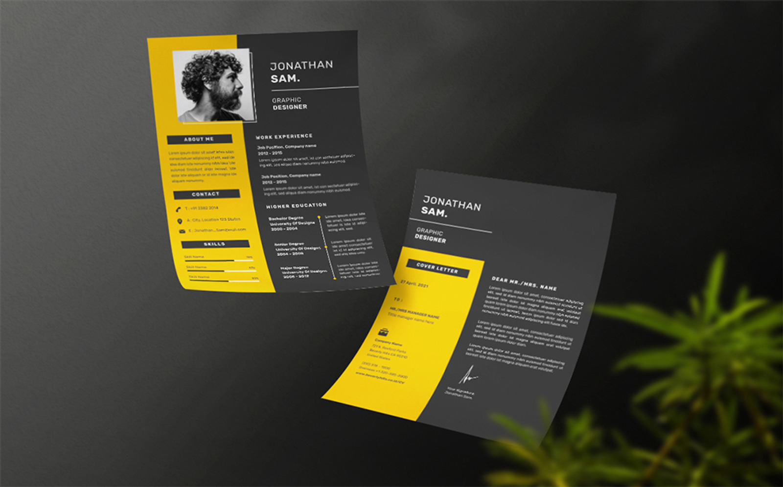 Jonathan Sam - CV Resume Template #192817 - TemplateMonster