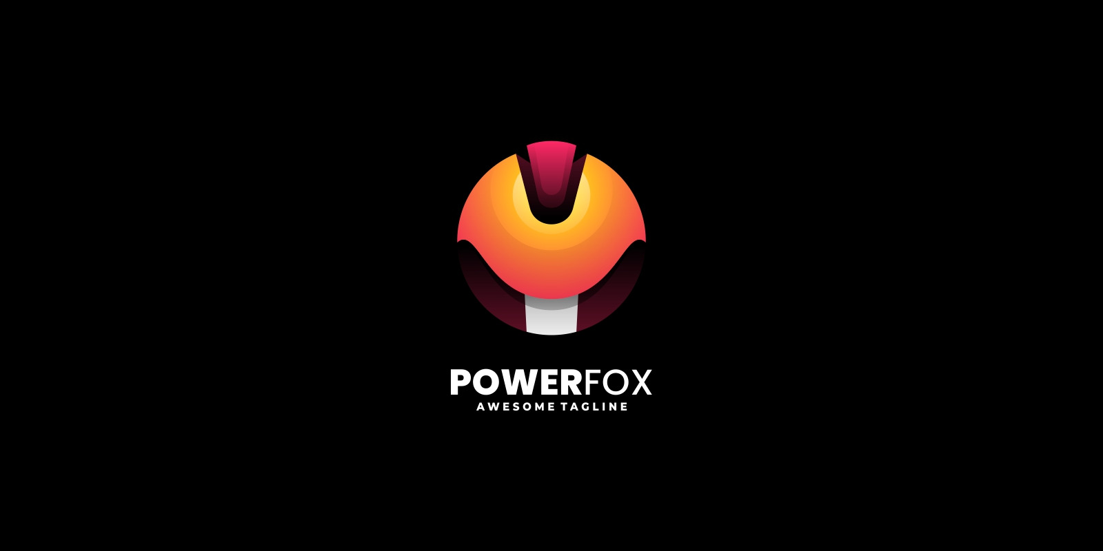 Power Fox Gradient Logo Style #246275 - TemplateMonster
