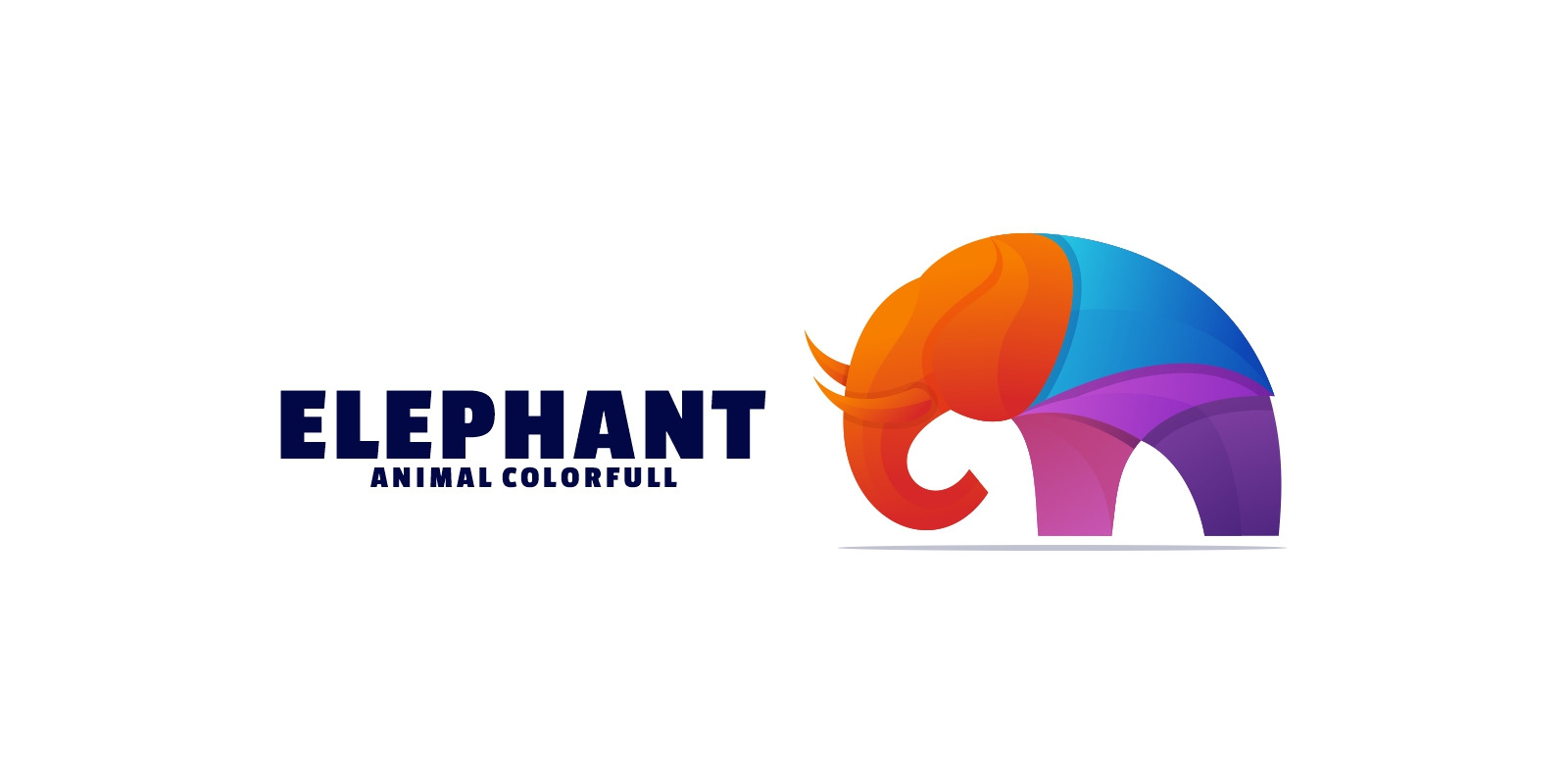 Vector Elephant Colorful Logo #216439 - TemplateMonster