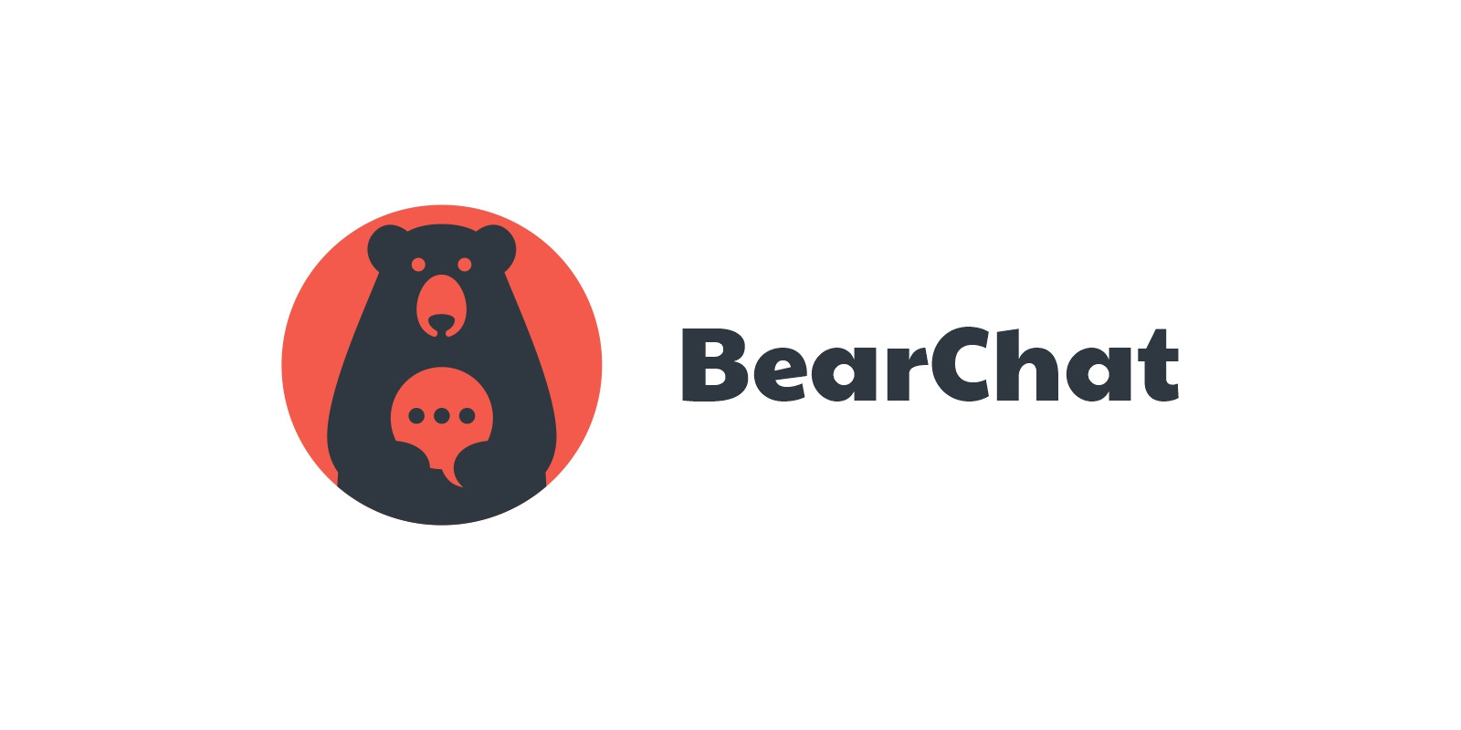 Bear Chat Silhouette Logo Style #220142 - TemplateMonster