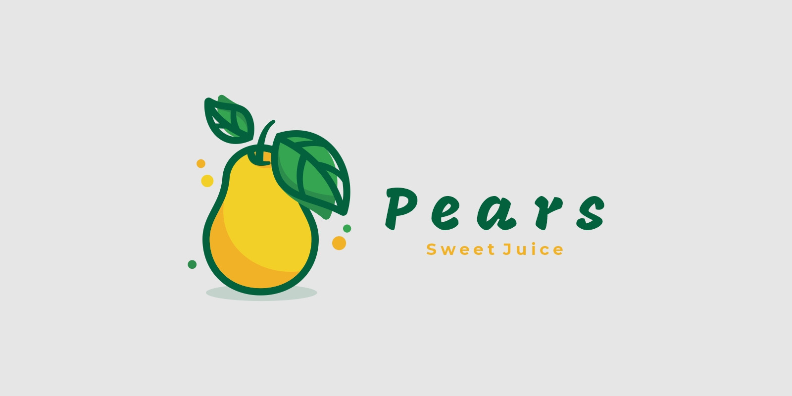 Pear Simple Mascot Logo Style #217103 - TemplateMonster