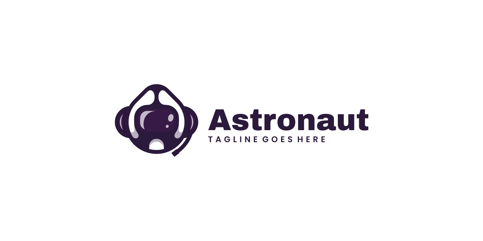 Astronaut Simple Mascot Logo Design #242544 - TemplateMonster