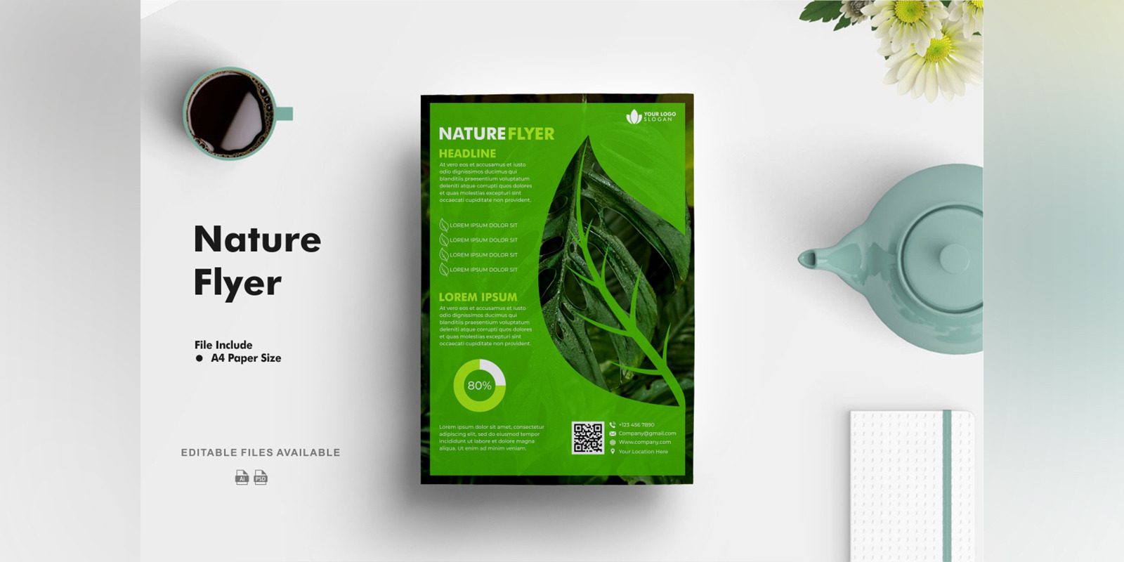 Nature Plant Flyer Template #277632 - TemplateMonster