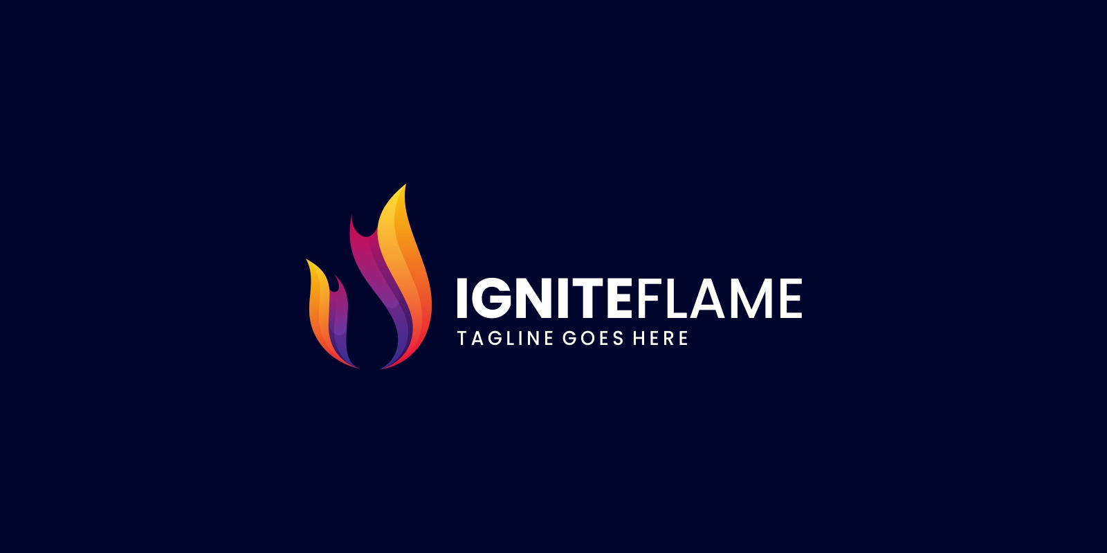 Ignite Flame Gradient Colorful Logo #249011 - TemplateMonster