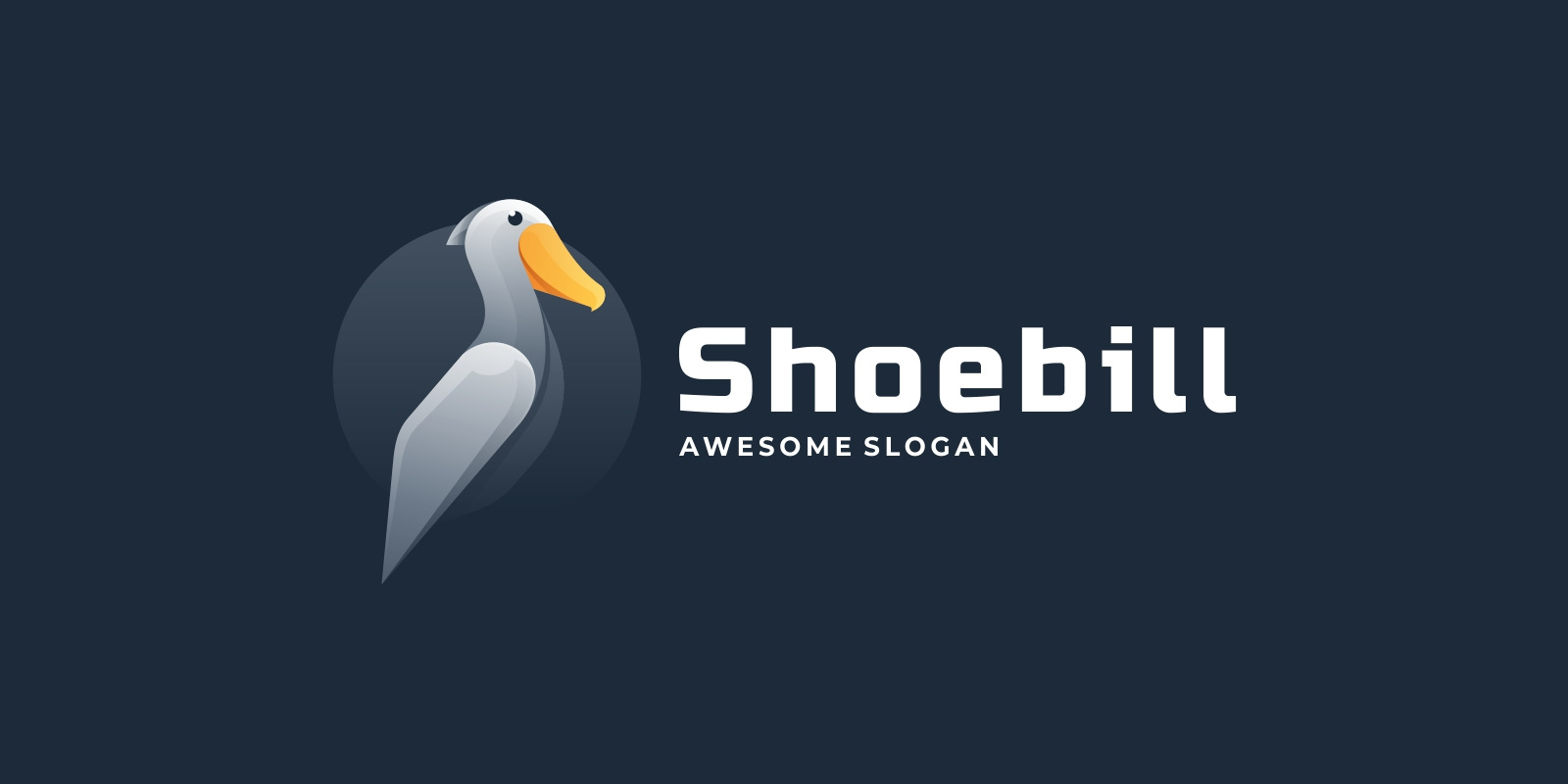 Shoebill Gradient Logo Style #227130 - TemplateMonster