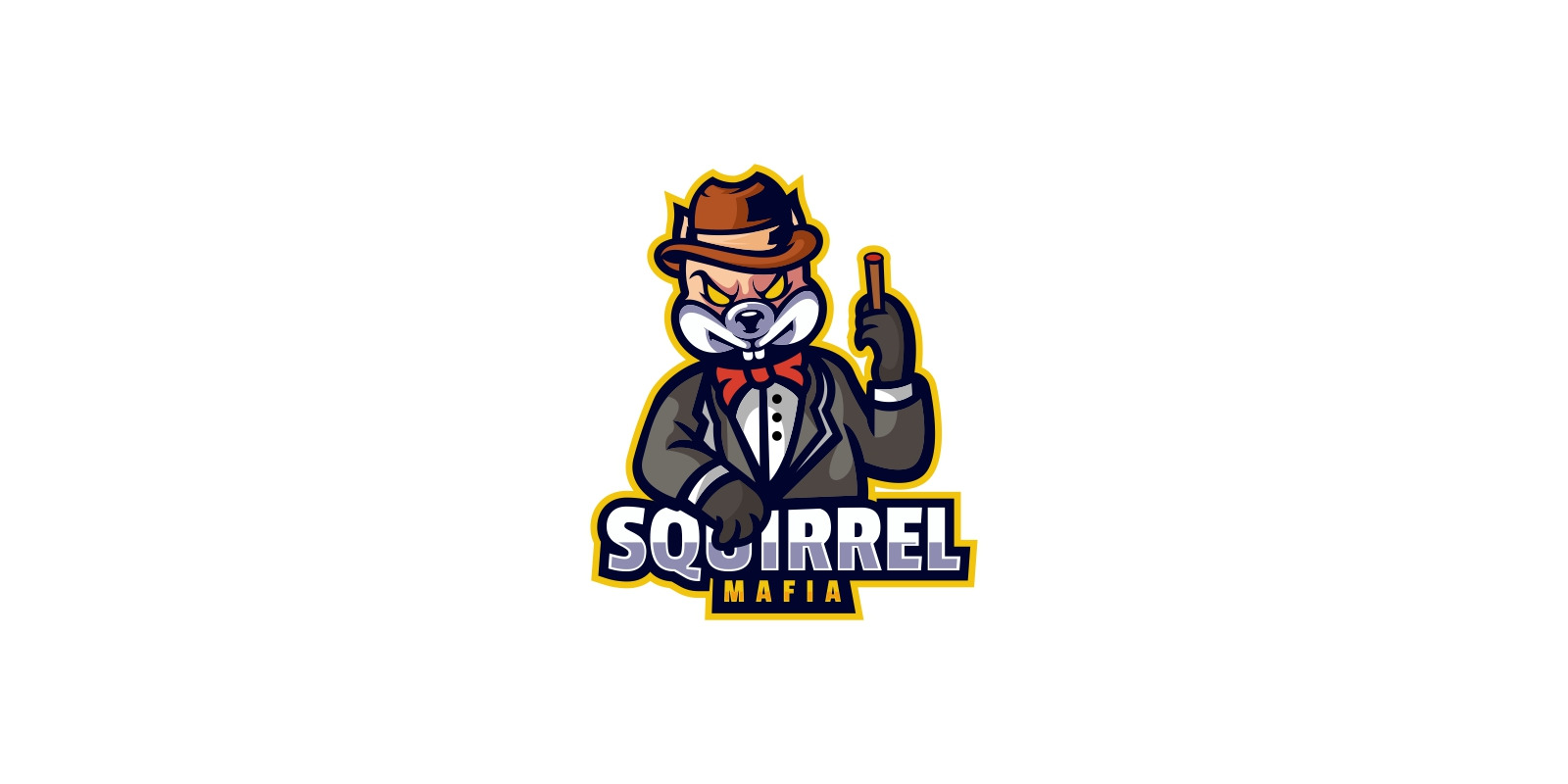 Squirrel Mafia Sport and E Sports Logo - TemplateMonster