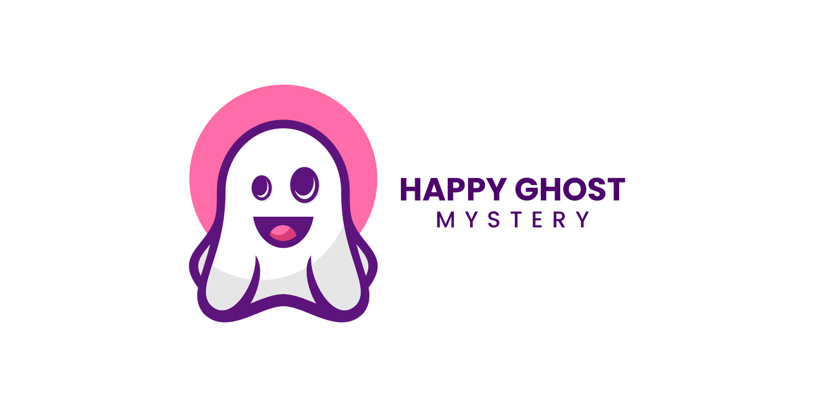Happy Ghost Simple Logo Style #230247 - TemplateMonster