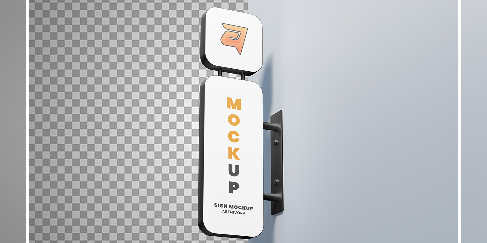 Outdoor Double Sign Mockup #348020 - TemplateMonster