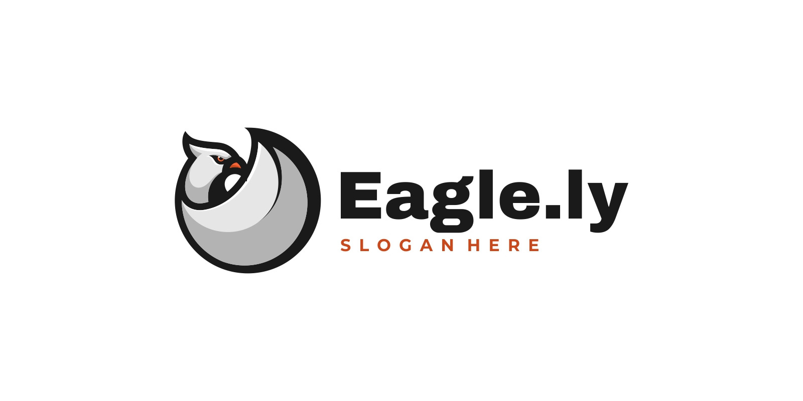 Circle Eagle Simple Mascot Logo #236301 - TemplateMonster