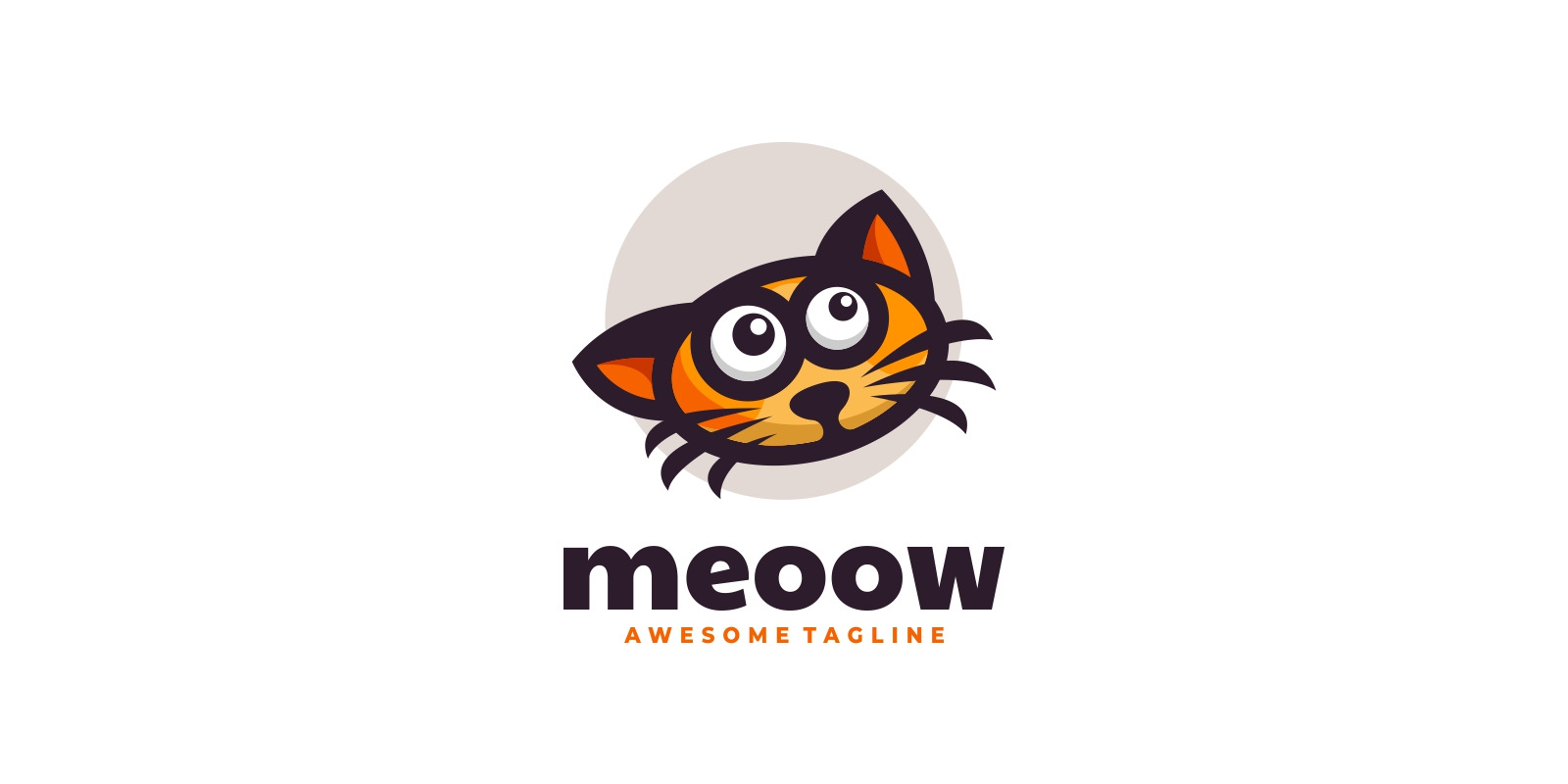 Meow Simple Mascot Logo Style #246311 - TemplateMonster