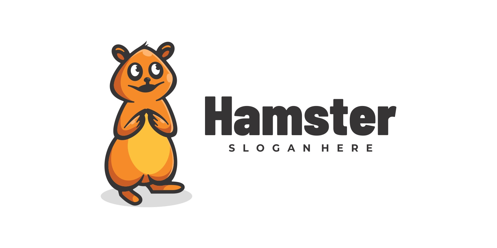 Hamster Simple Mascot Logo Template #194217 - TemplateMonster