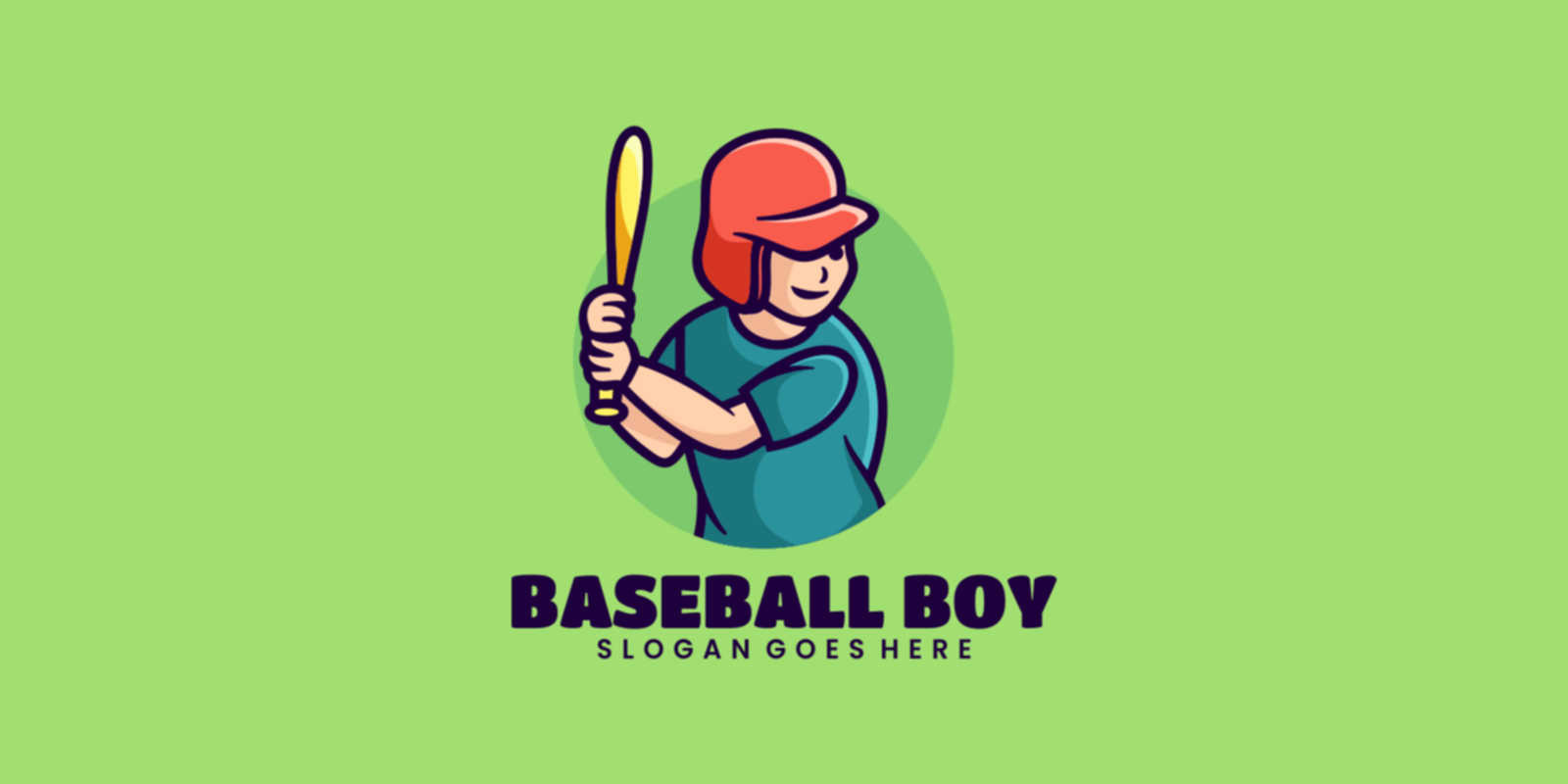 Baseball Boy Cartoon Logo #324802 - TemplateMonster
