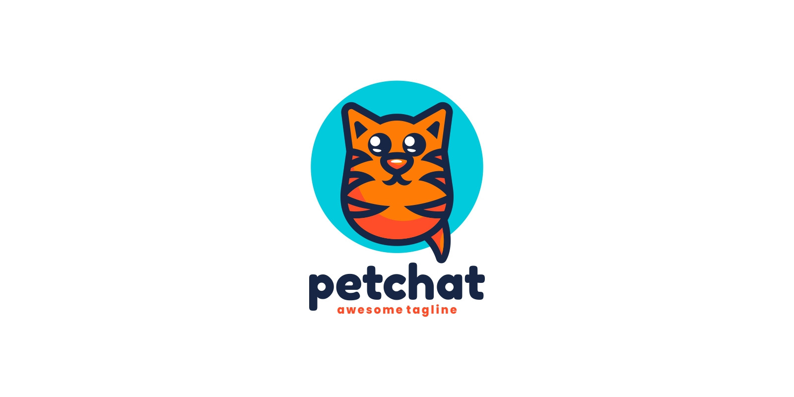 Pet Chat Simple Mascot Logo #265114 - TemplateMonster
