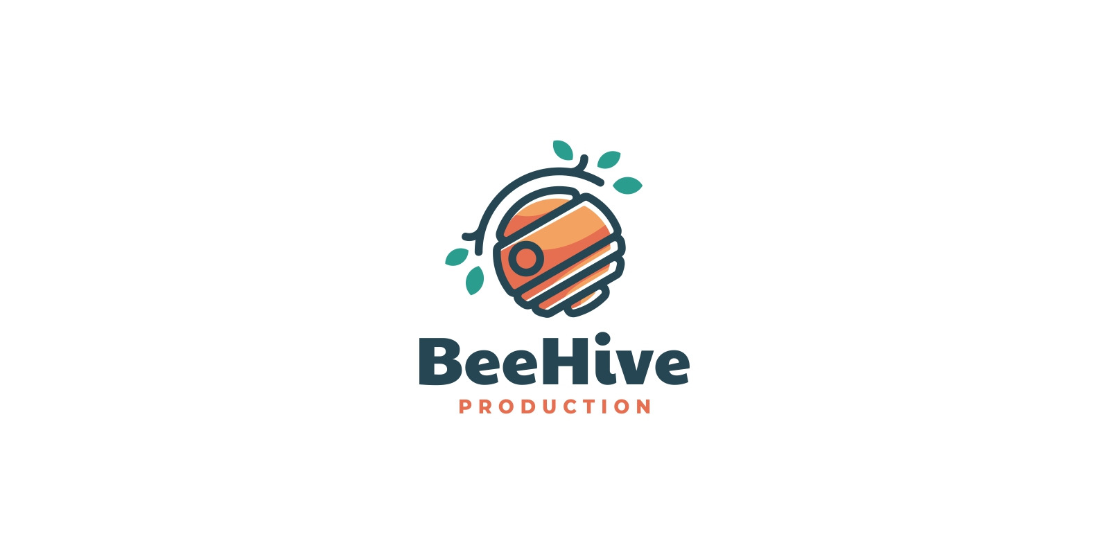 Bee Hive Simple Mascot Logo #224136 - TemplateMonster
