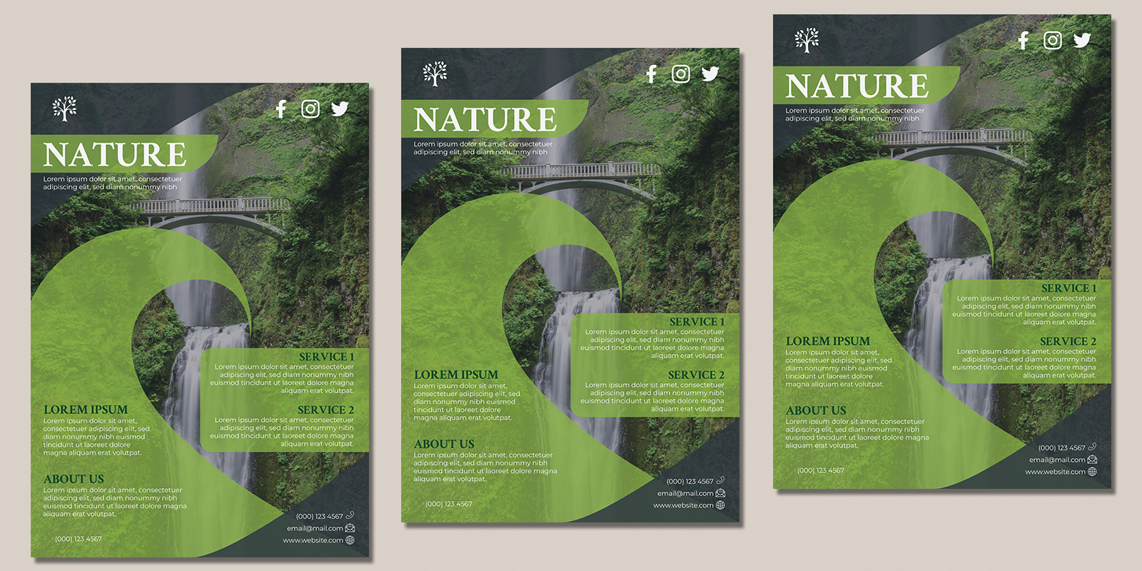 Nature Flyer Graphic Template 2 #307480 - TemplateMonster